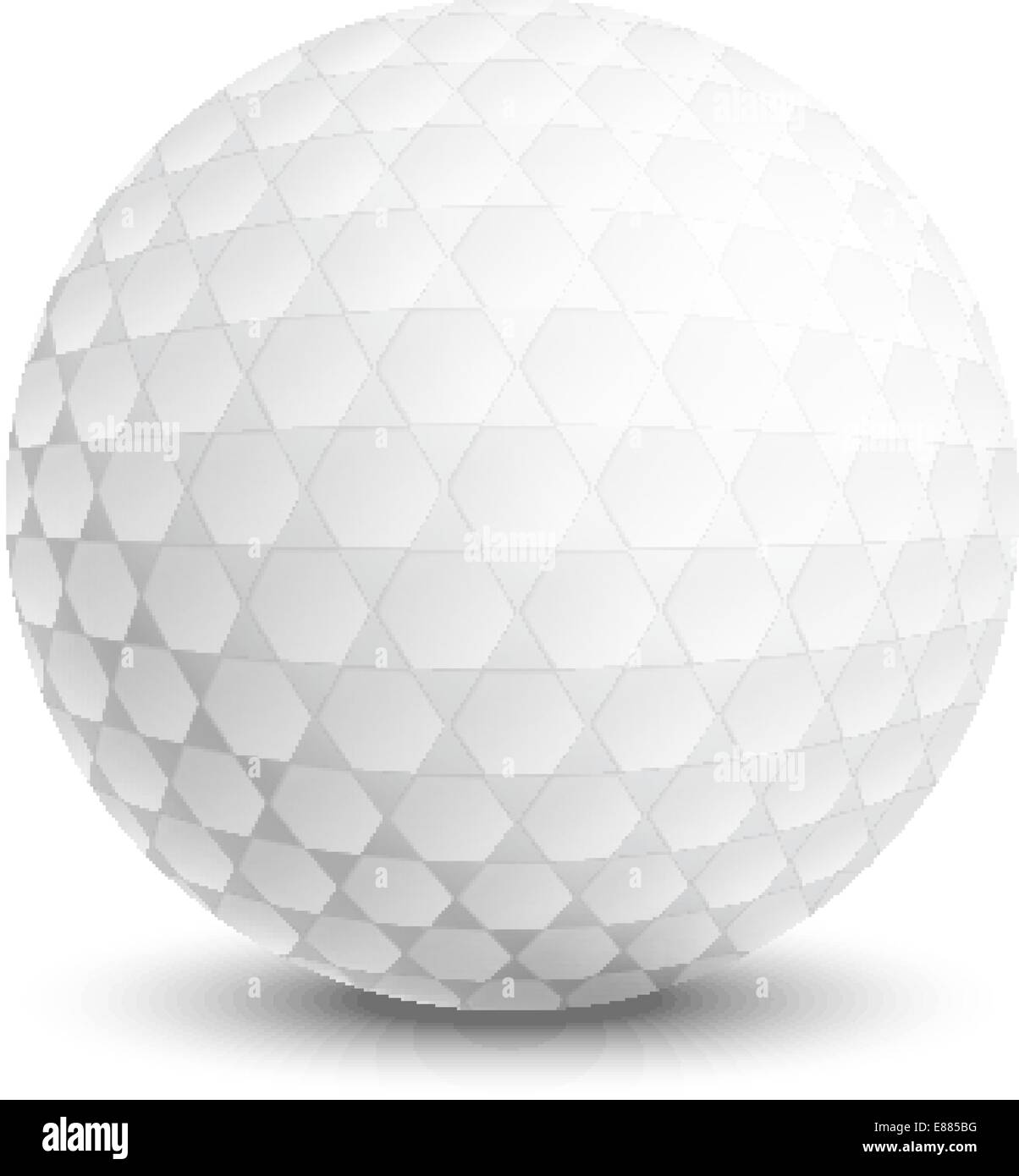 Close up white golf ball Stock Vector Images - Alamy