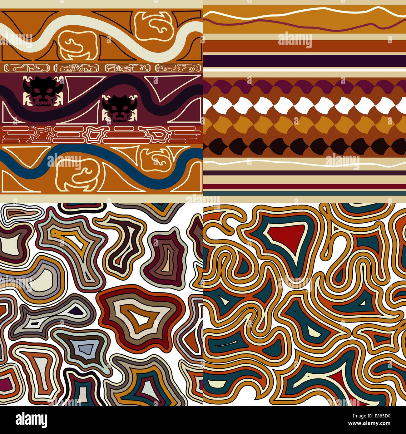 Collection of graphic seamless textures Stock Vector Image & Art - Alamy