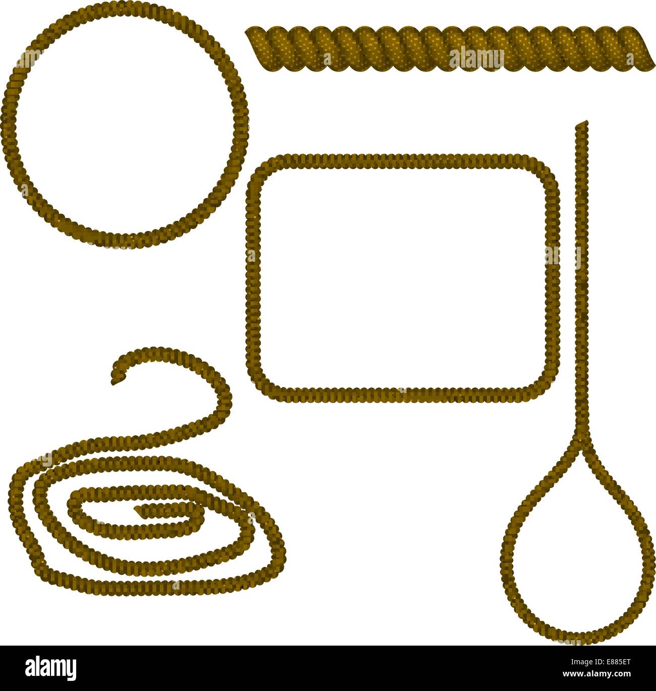 Set of rope Stock Vector Image & Art - Alamy
