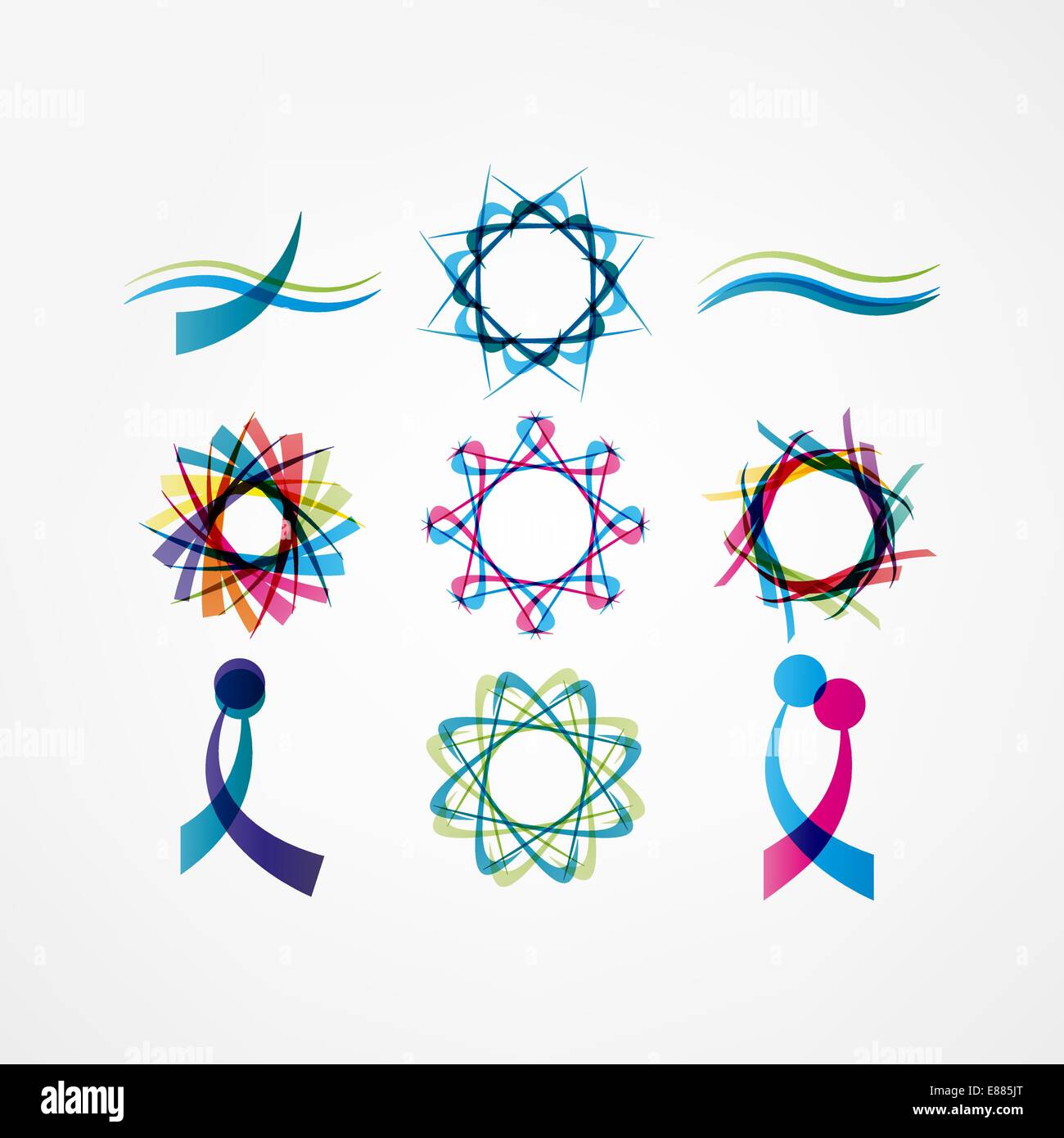 abstract icon set Stock Vector Image & Art - Alamy