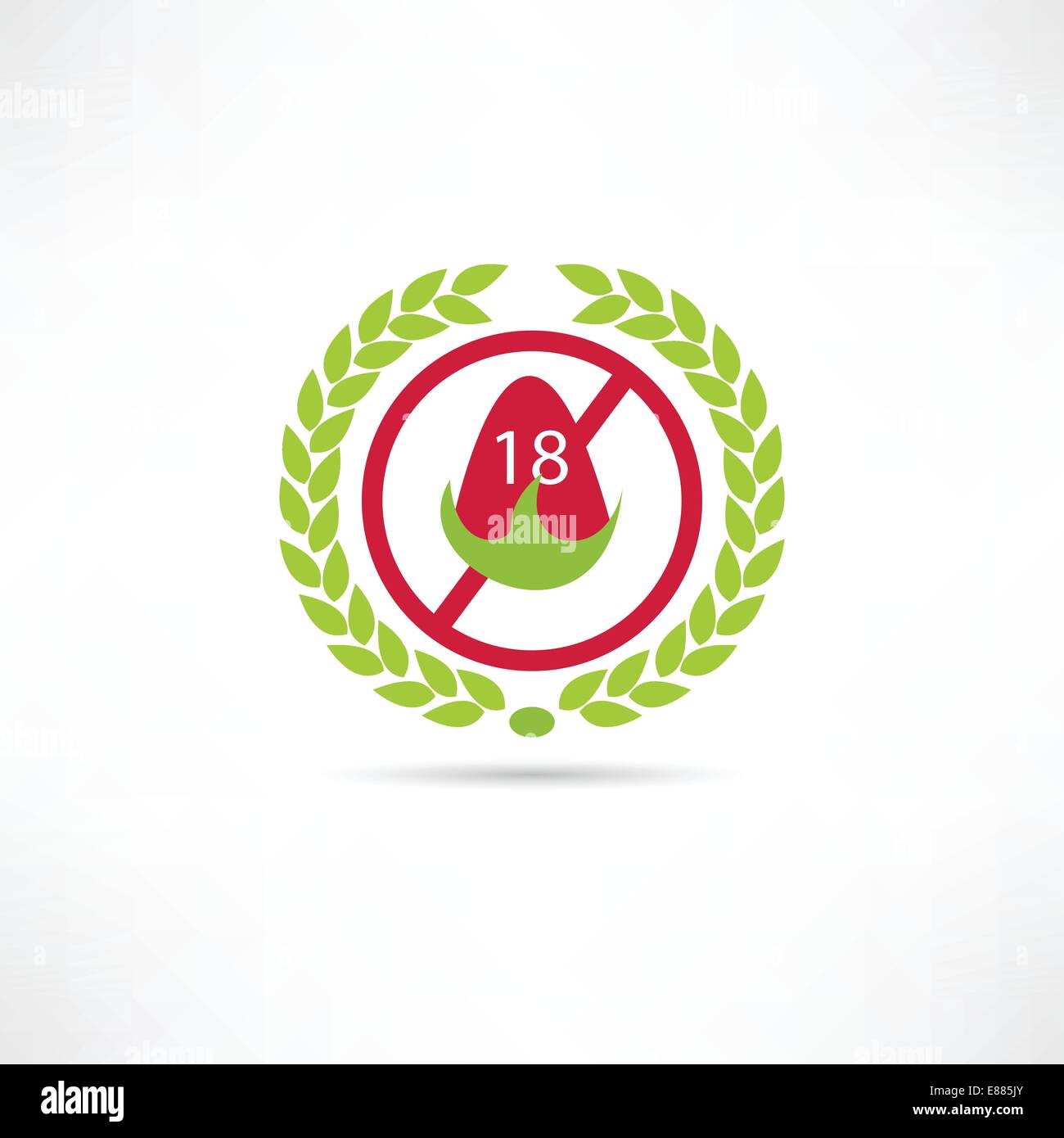 No under 18 sign' Stock Vector Images - Alamy