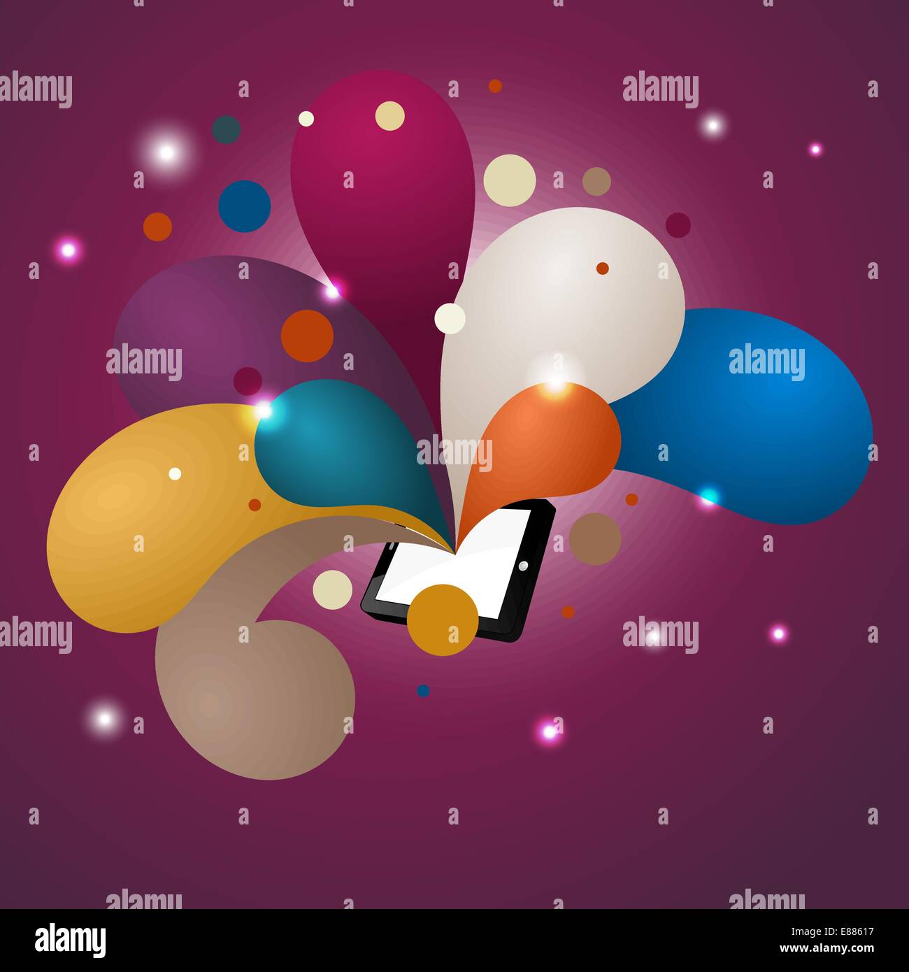 Phone a balloon Stock Vector Images - Alamy