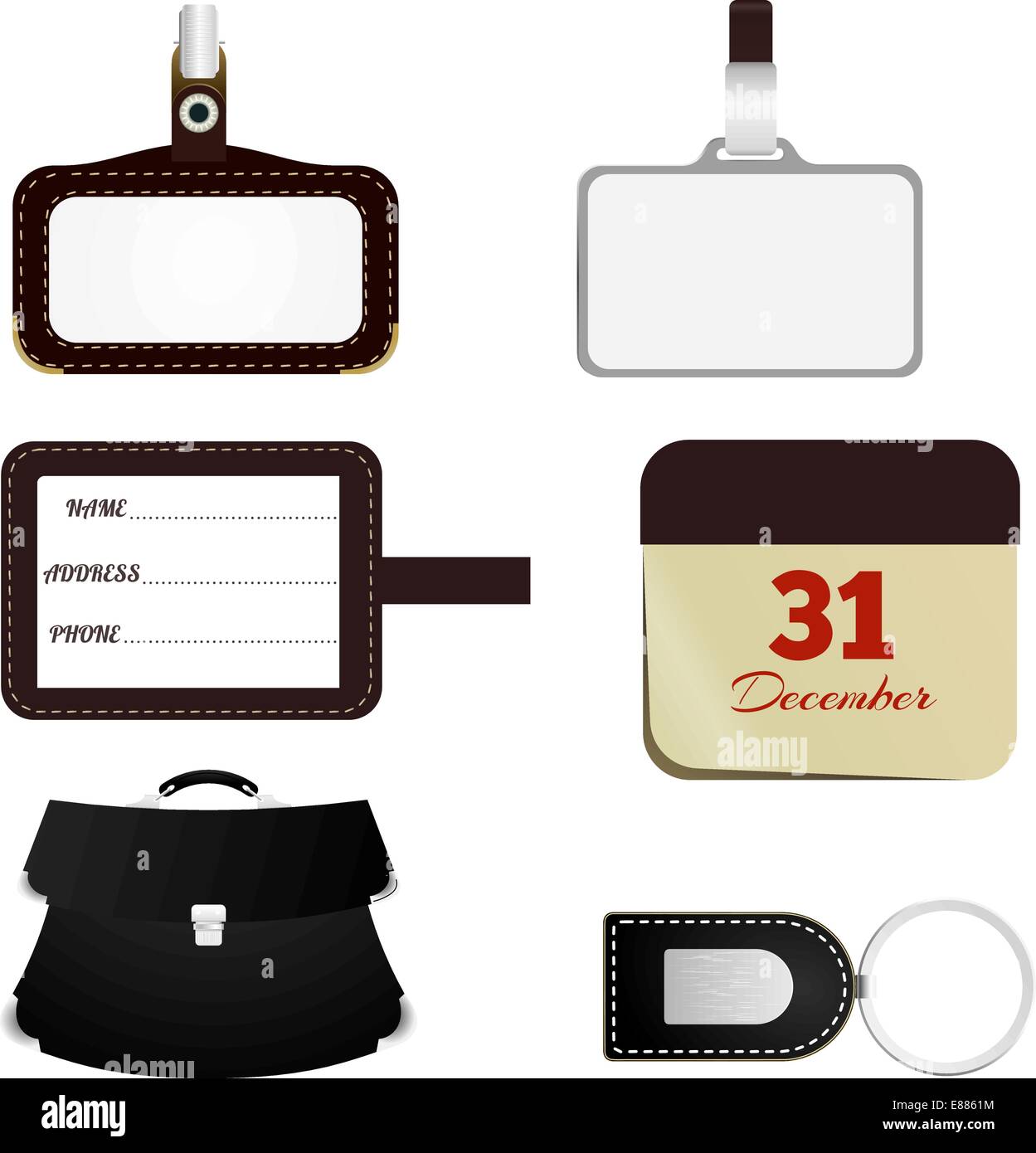 Set of items for business Stock Vector Image & Art - Alamy