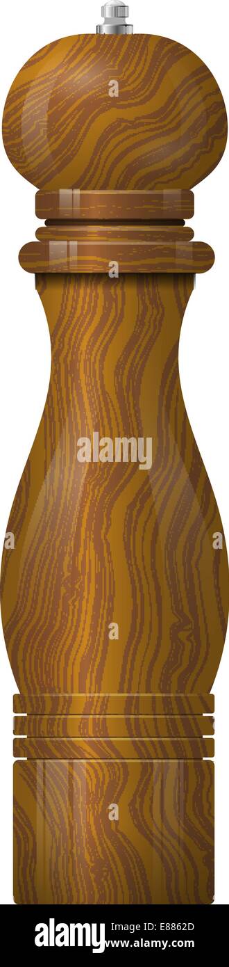 Salt pepper mill wood Stock Vector Images - Alamy