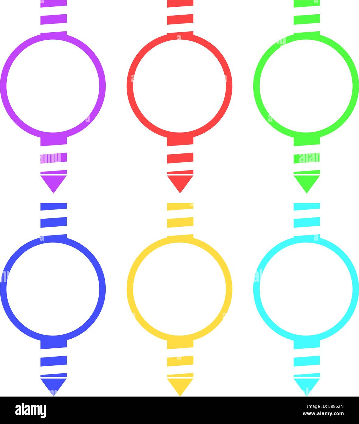 Set of colored round pointer for the map Stock Vector Image & Art - Alamy