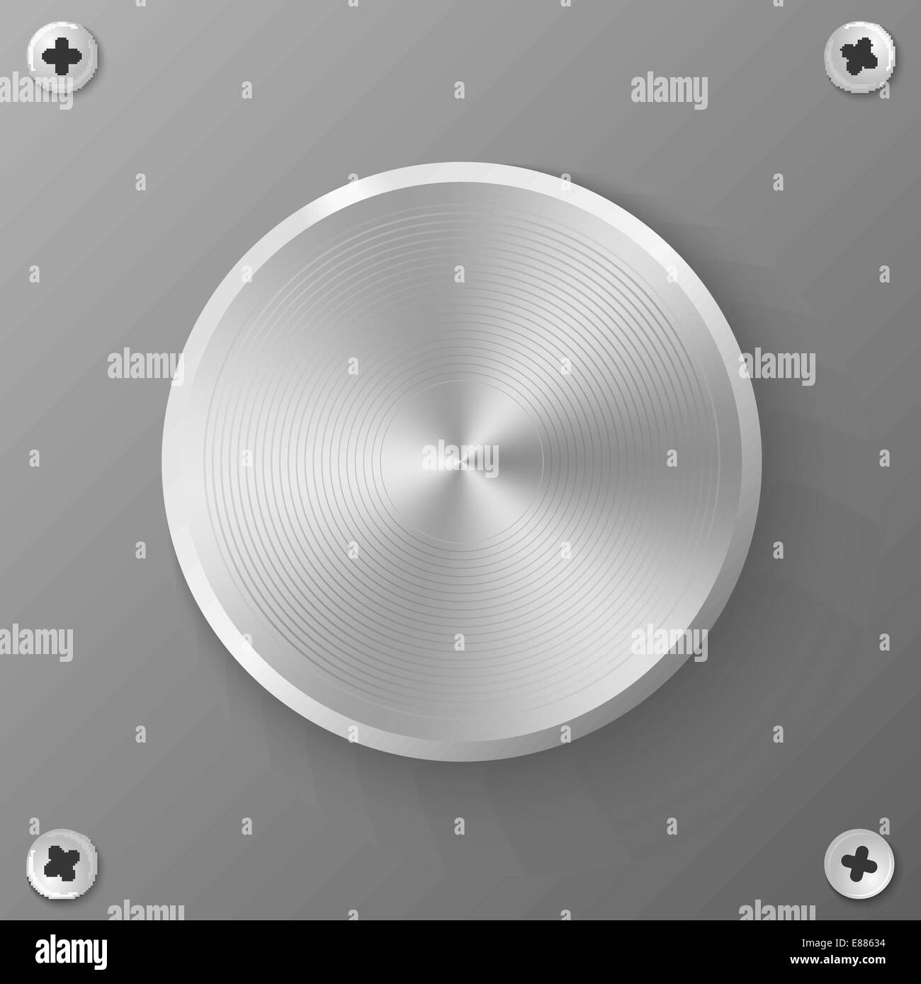 Round metal button Stock Vector Image & Art - Alamy