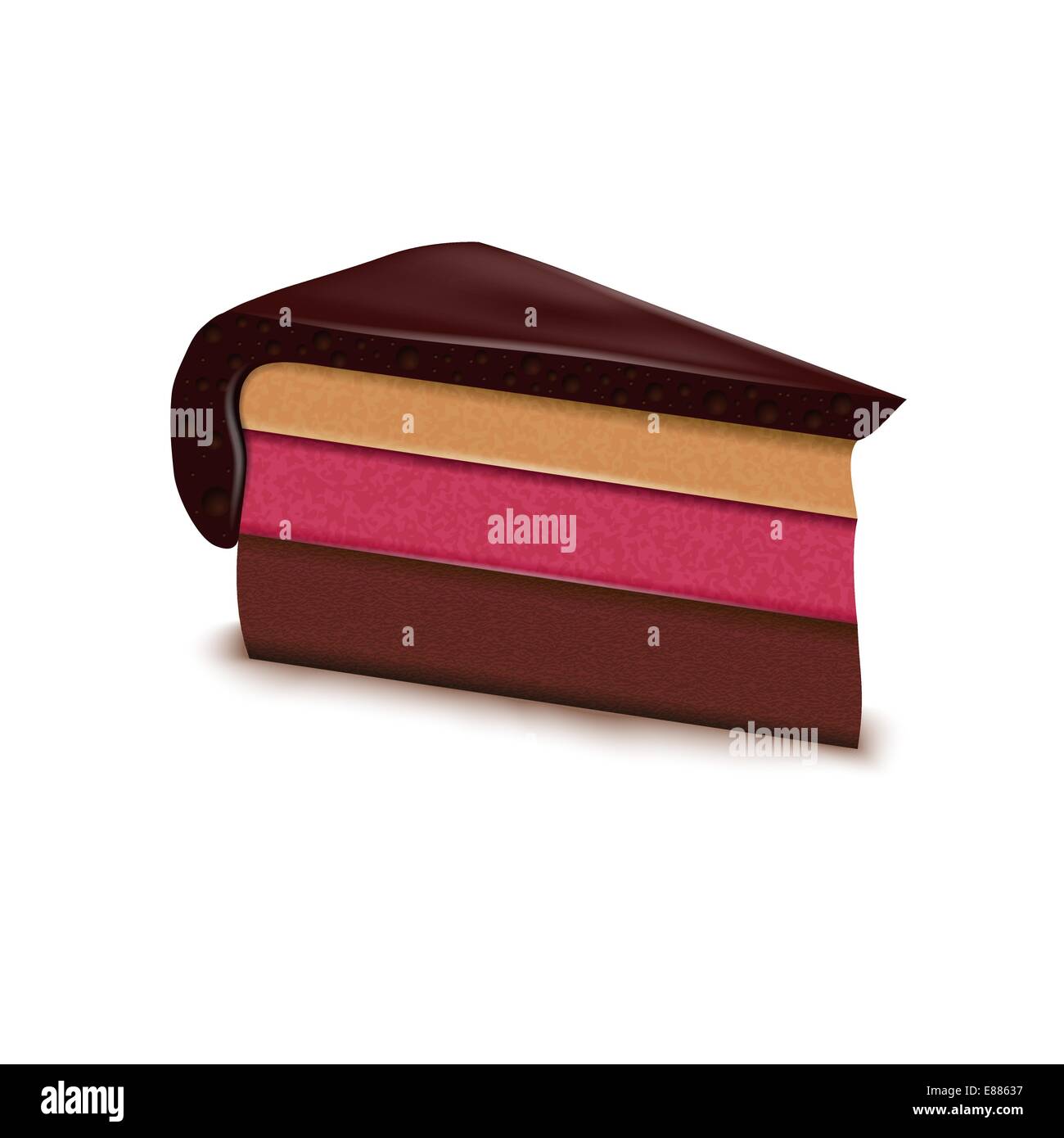 Baked cheese cake in Stock Vector Images - Alamy