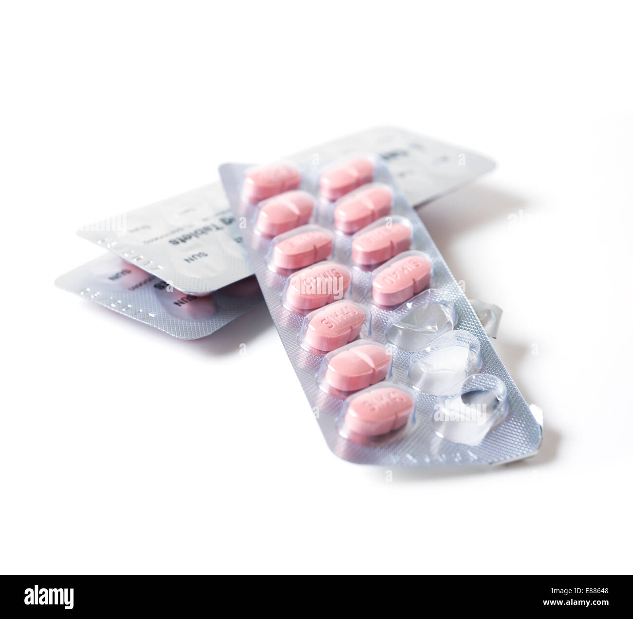Packs of Statins tablets on a white background Stock Photo - Alamy