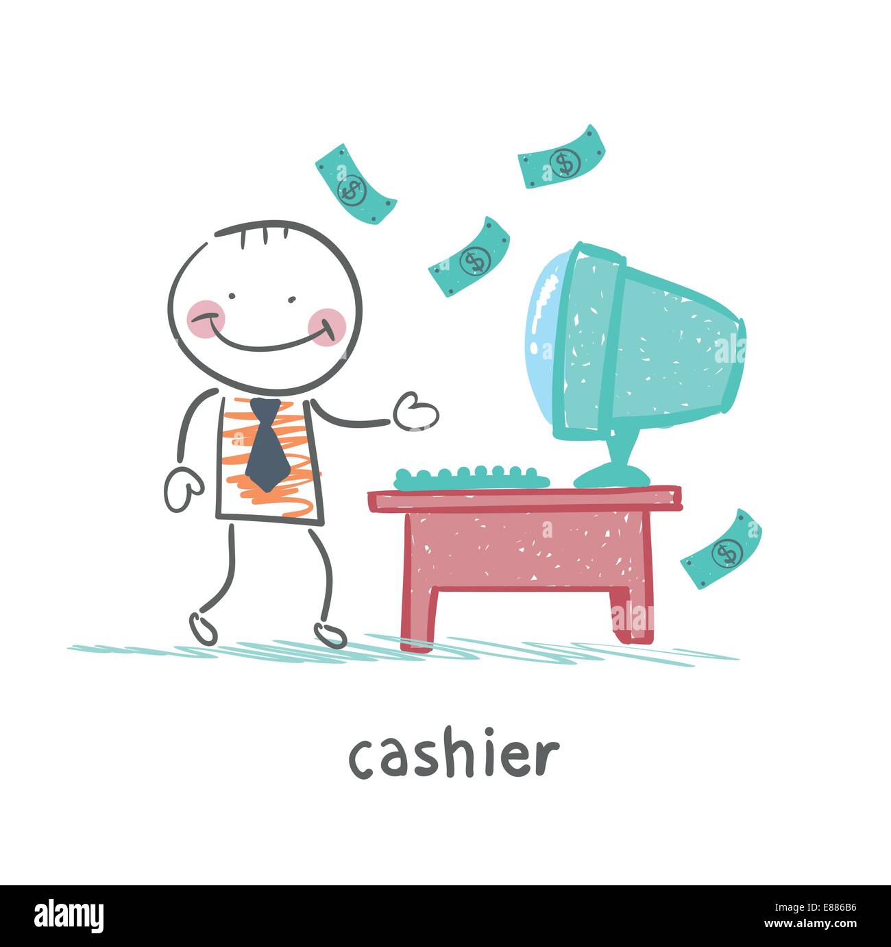 Shopping mall cashier Cut Out Stock Images & Pictures - Alamy