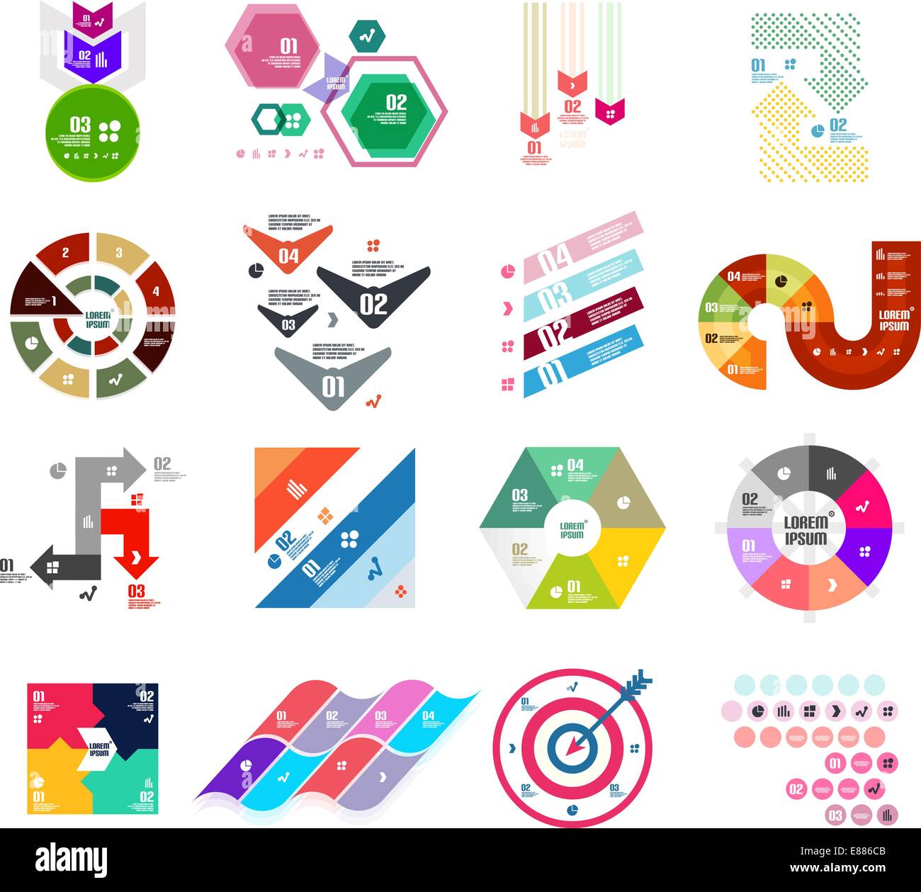 Set of modern infographic design templates and elements Stock Vector ...
