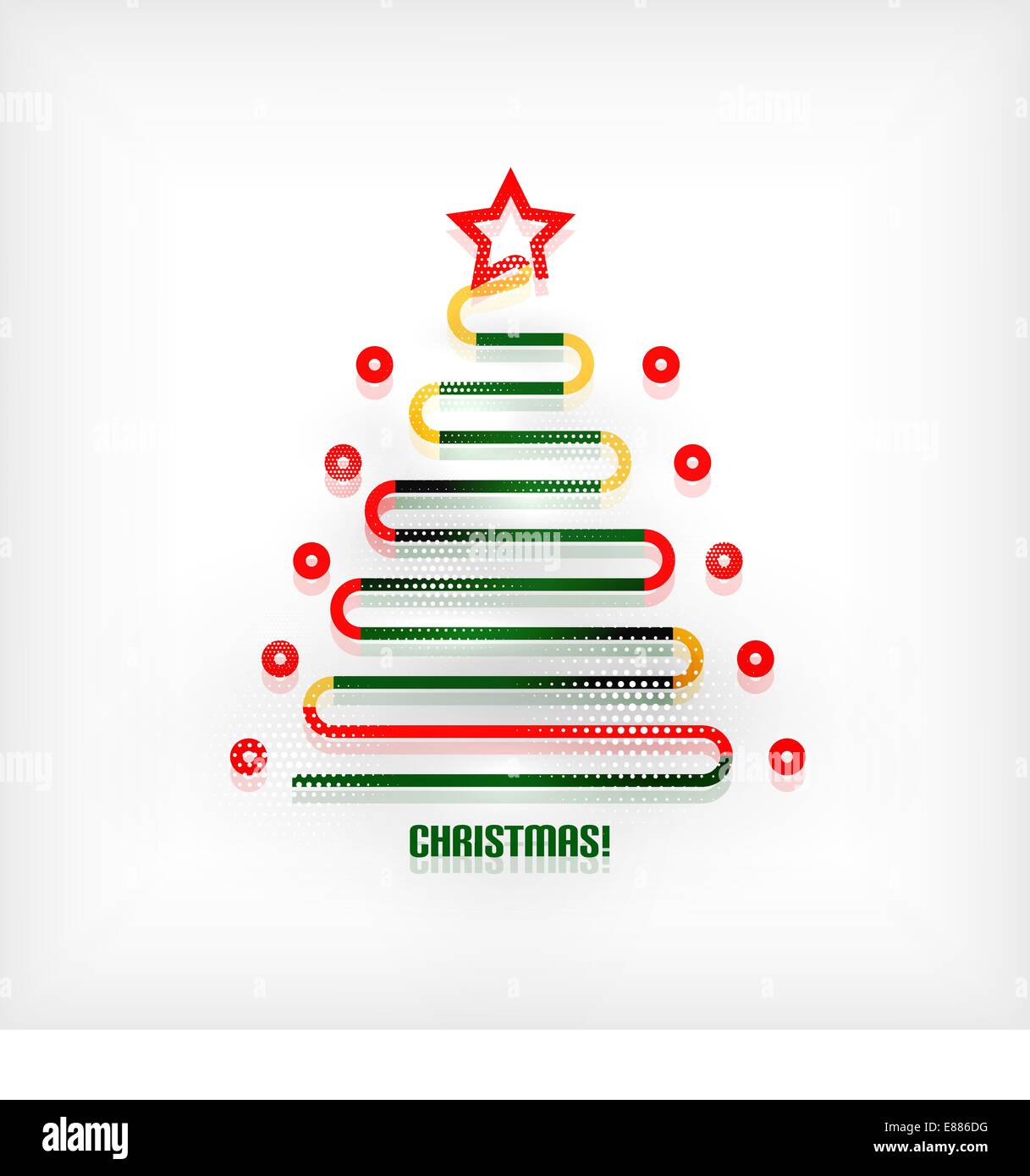 Christmas tree modern minimal line art background Stock Vector Image ...