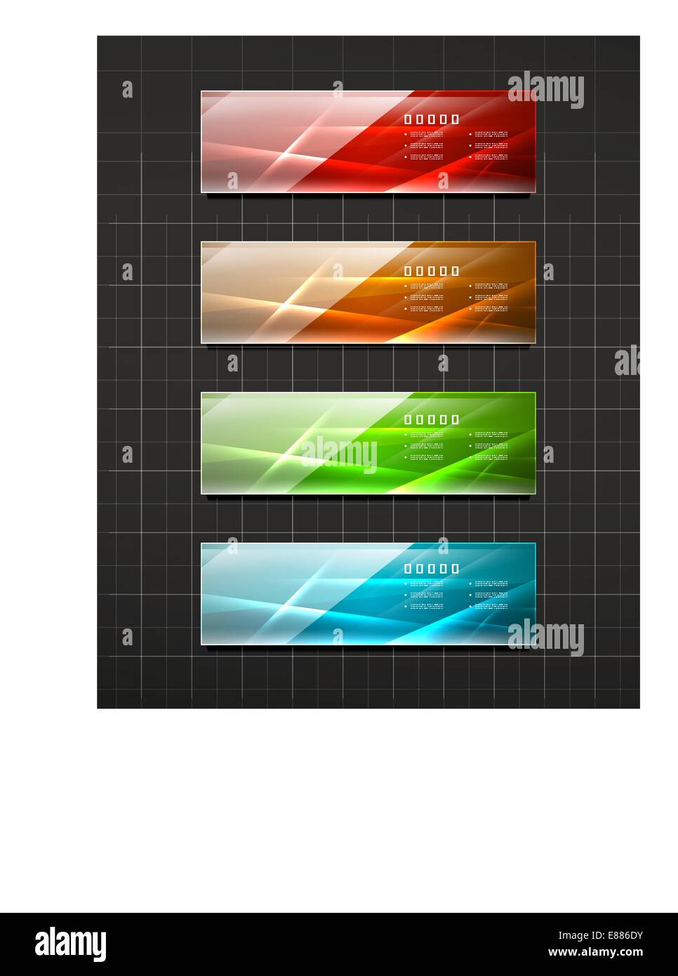 Vector glossy shiny banners on black Stock Vector Image & Art - Alamy