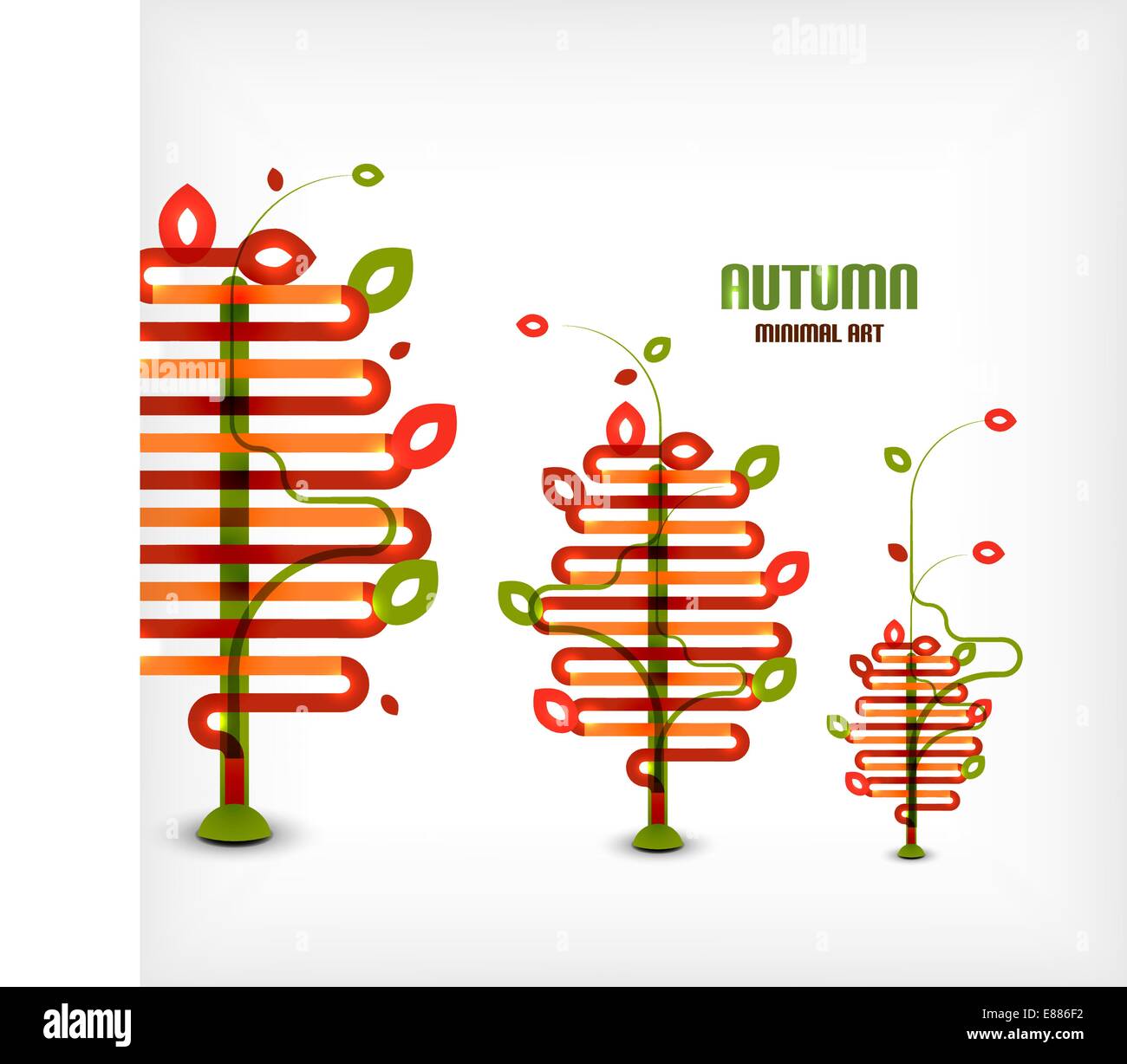 Autumn tree vector line art background Stock Vector Image & Art - Alamy