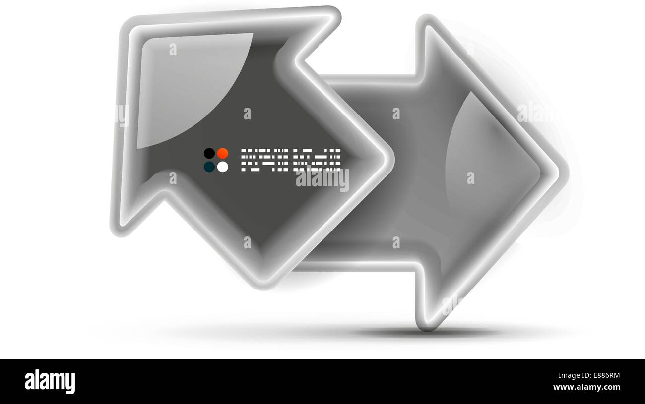 3d vector glossy arrow technology concept Stock Vector Image & Art - Alamy