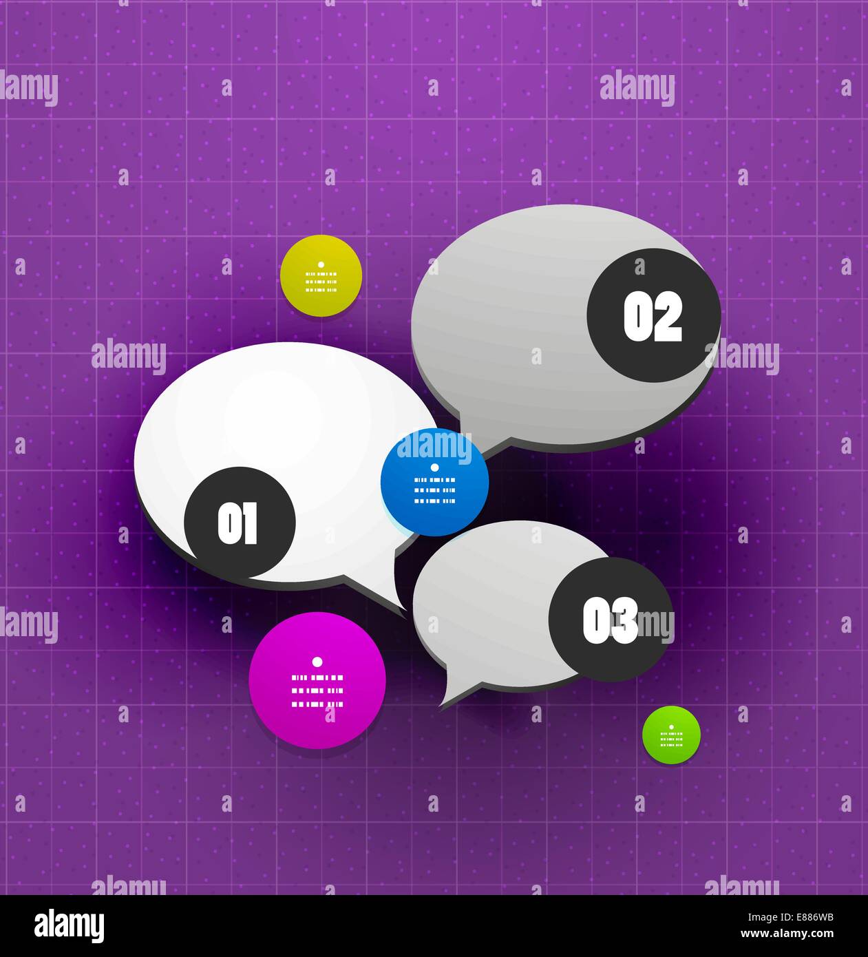 Speech bubble steps option vector template Stock Vector Image & Art - Alamy