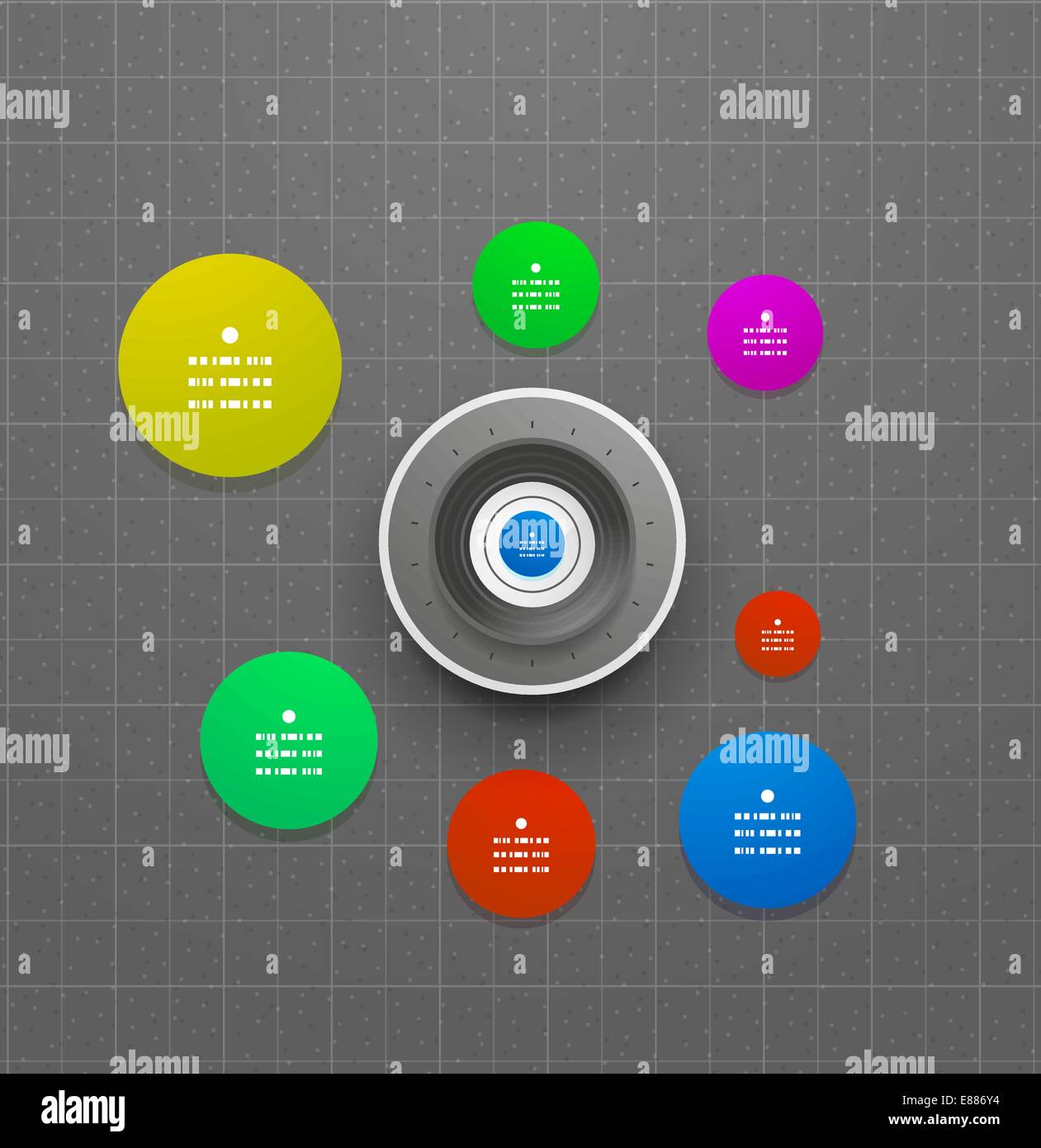 Abstract vector steps circles template Stock Vector Image & Art - Alamy