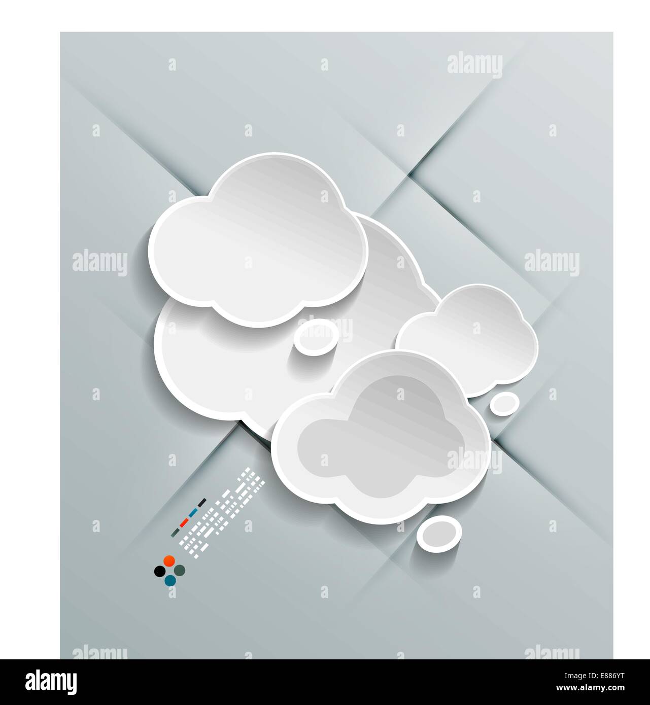 Paper cloud modern vector design Stock Vector Image & Art - Alamy