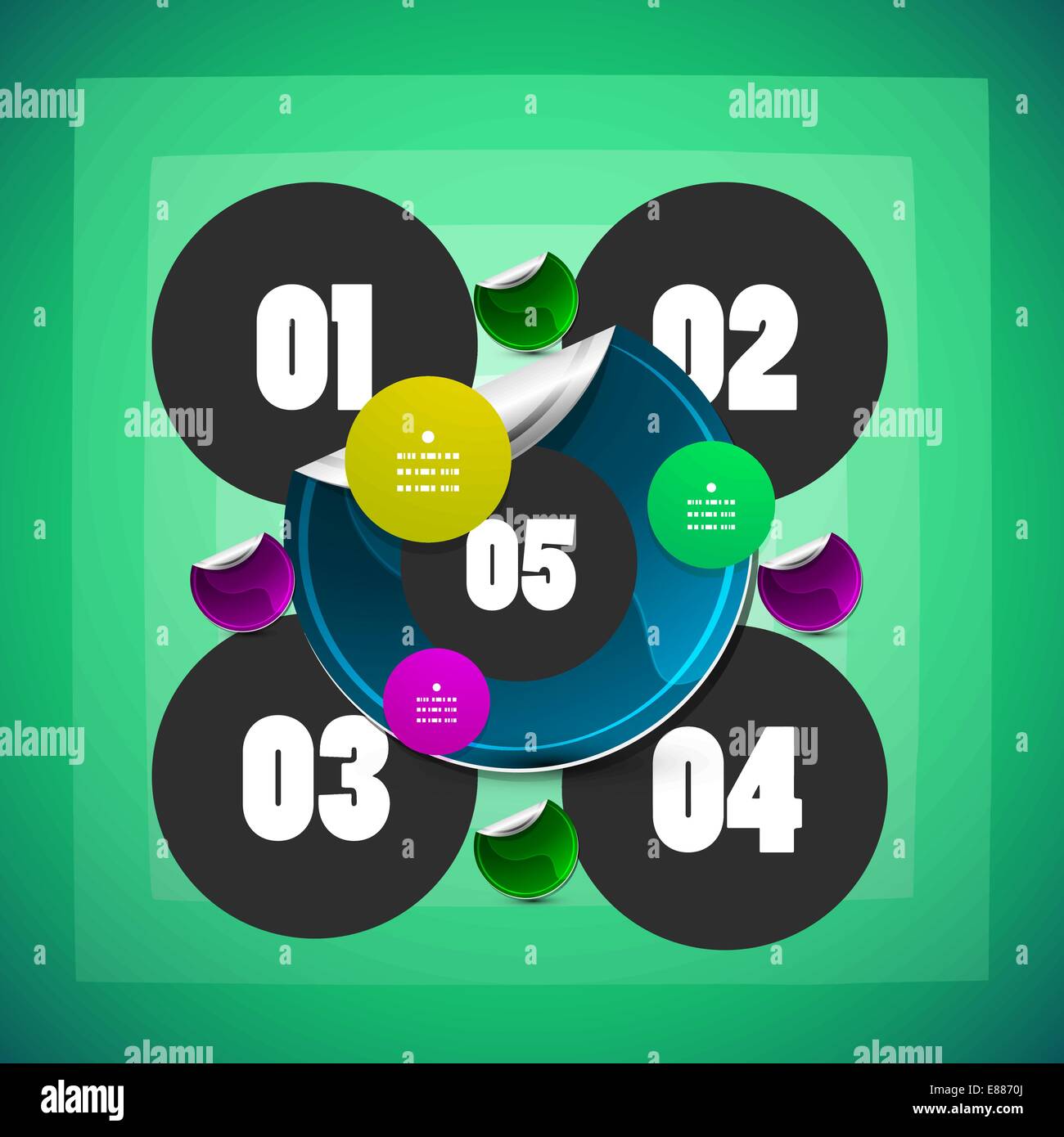 Abstract vector steps circles template Stock Vector Image & Art - Alamy