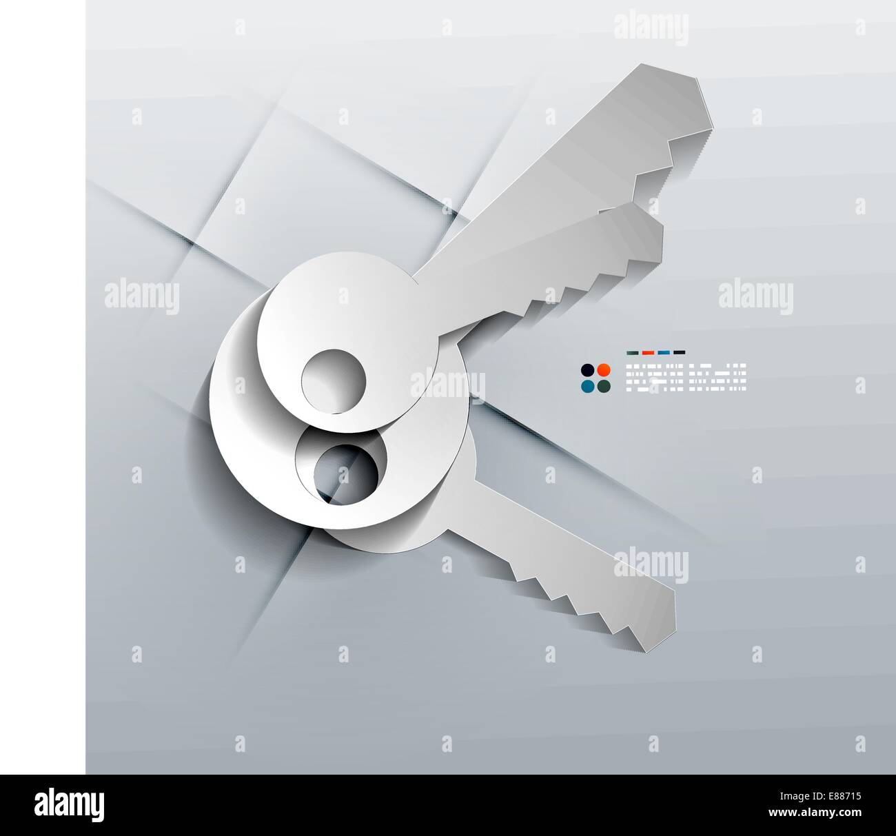 Vector 3d paper keys modern design Stock Vector Image & Art - Alamy