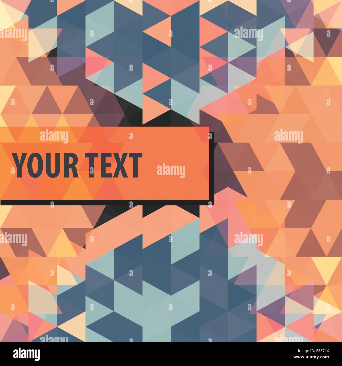 Square frame for text on colorful triangles background Stock Vector ...