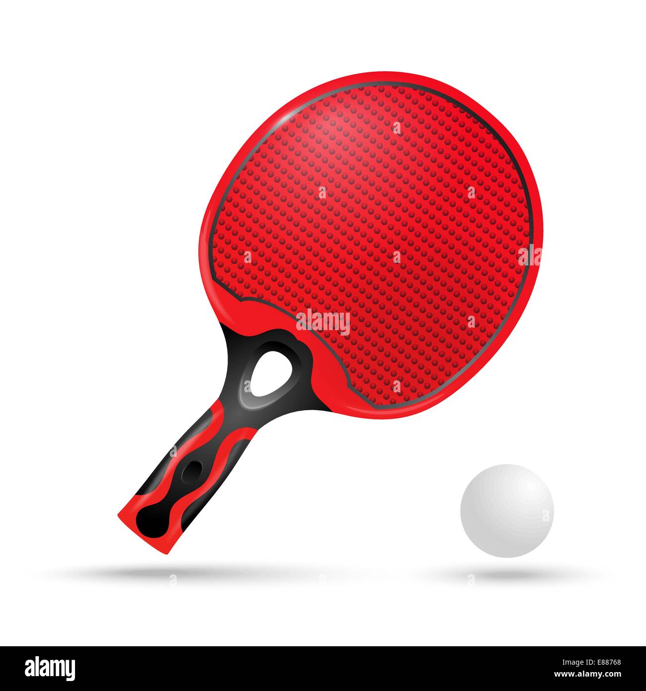 Red racket for ping-pong and the ball Stock Vector Image & Art - Alamy