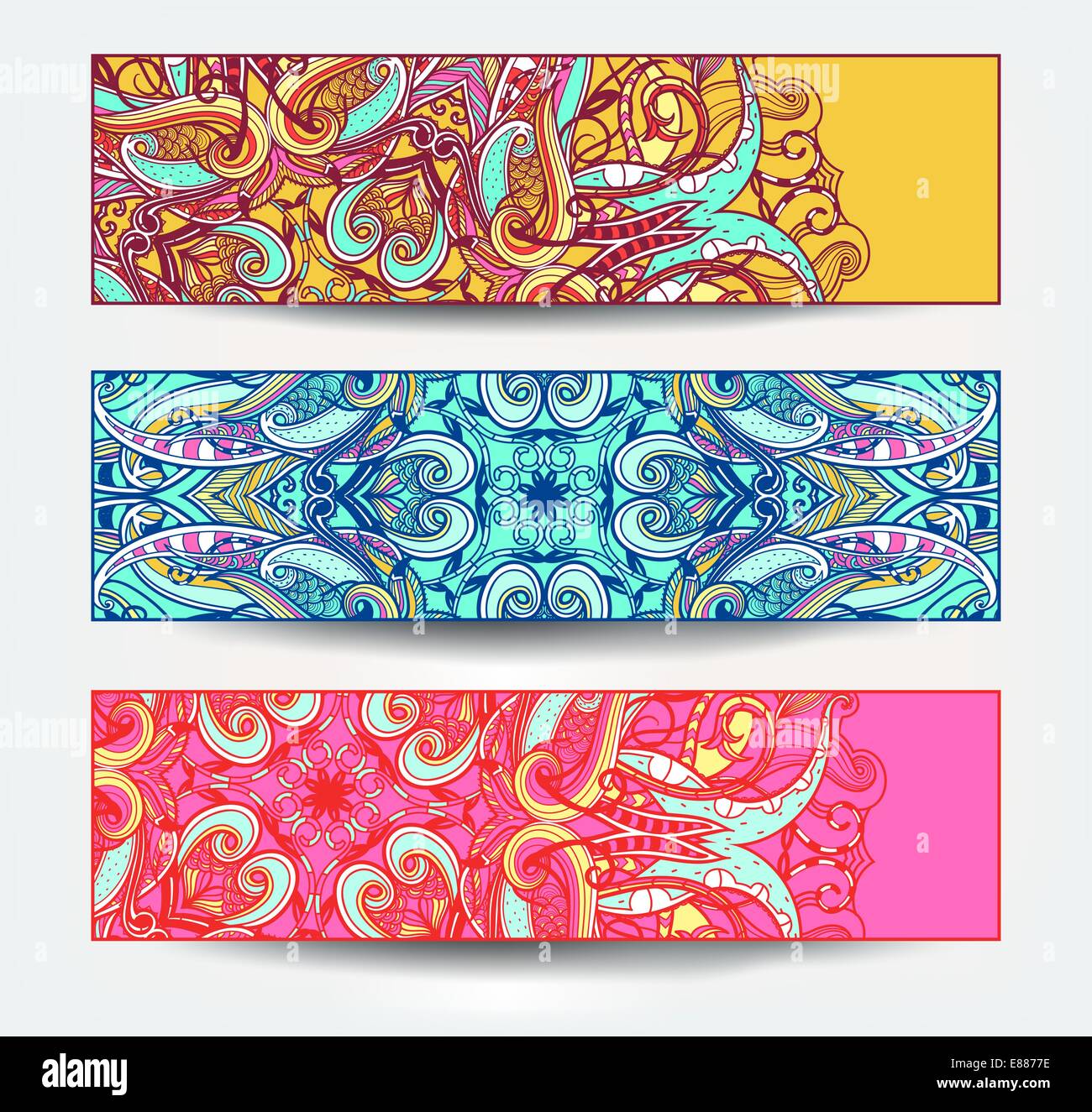 vector set of colorful abstract banners Stock Vector Image & Art - Alamy