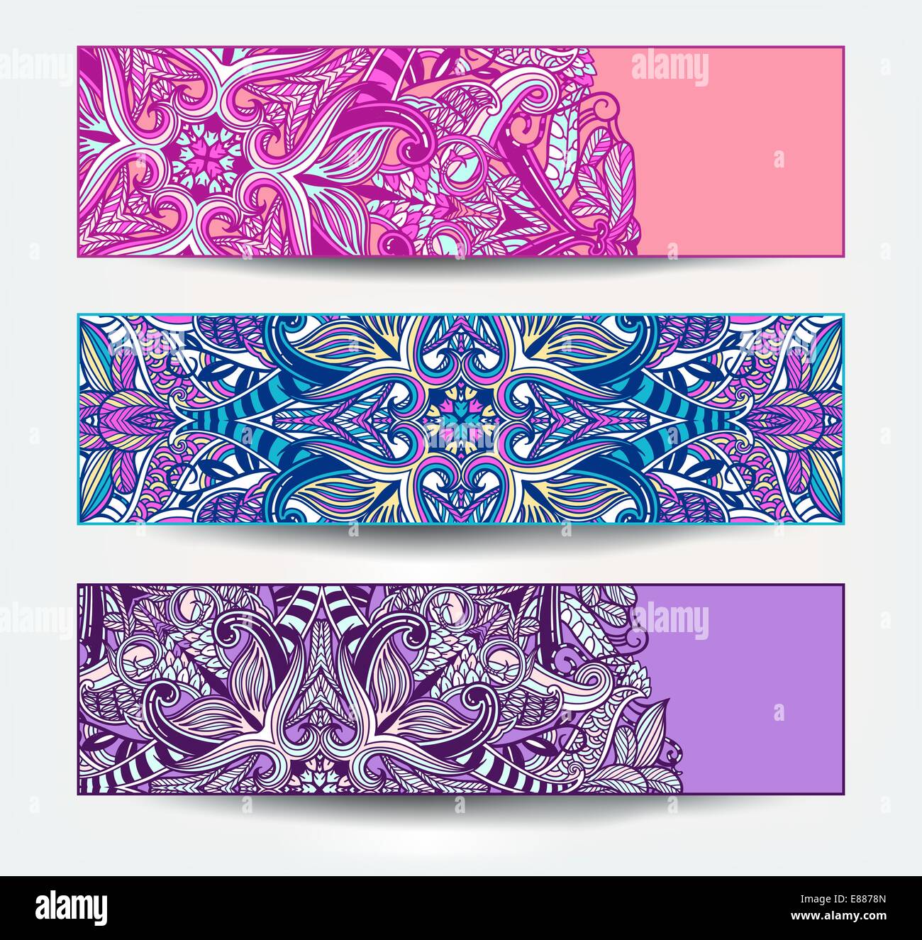 vector set of abstract ornamental banners Stock Vector Image & Art - Alamy