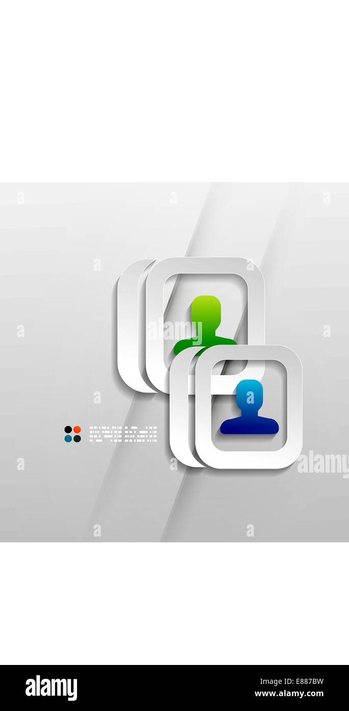 Vector user contacts paper design Stock Vector Image & Art - Alamy