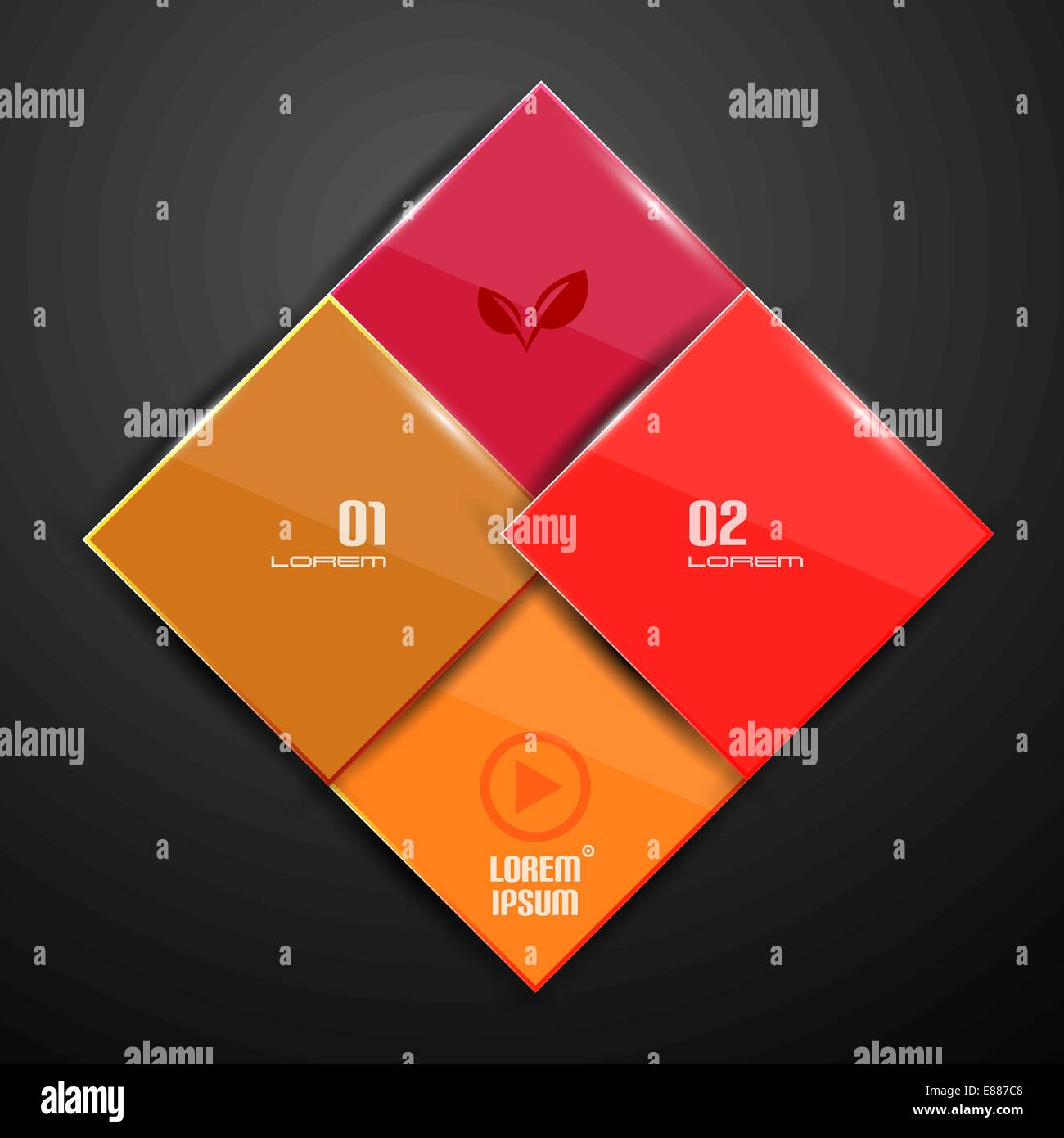 Square infographics business template Stock Vector Image & Art - Alamy