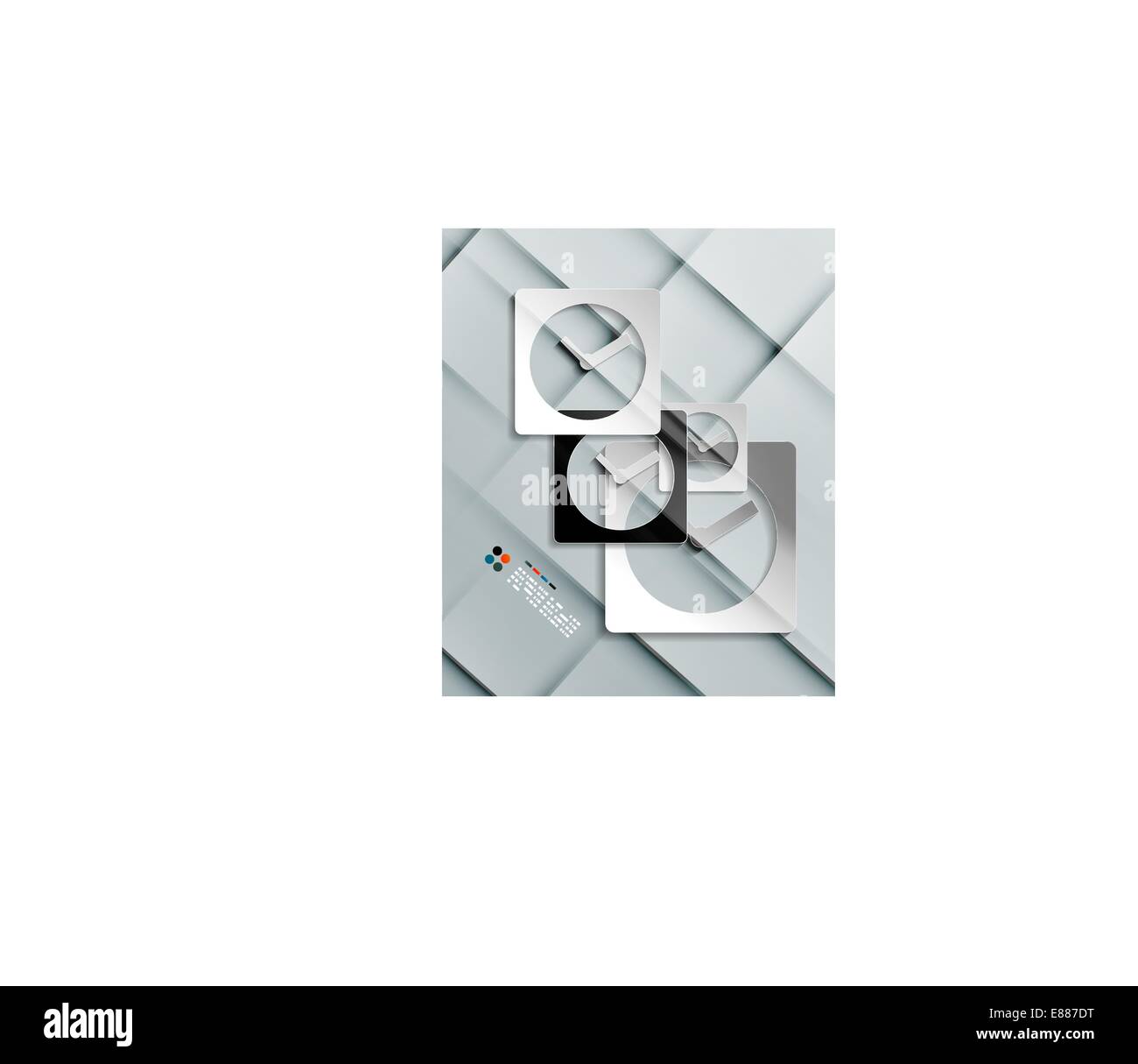 Vector time paper modern clock design Stock Vector Image & Art - Alamy