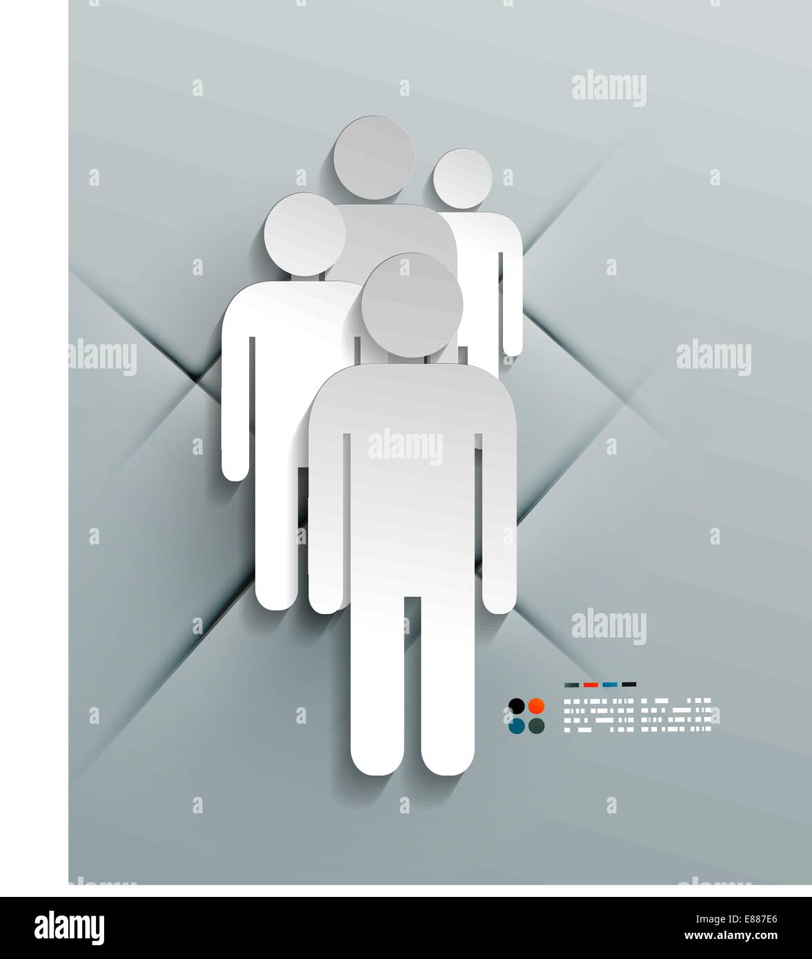 Vector modern 3d paper man design Stock Vector Image & Art - Alamy