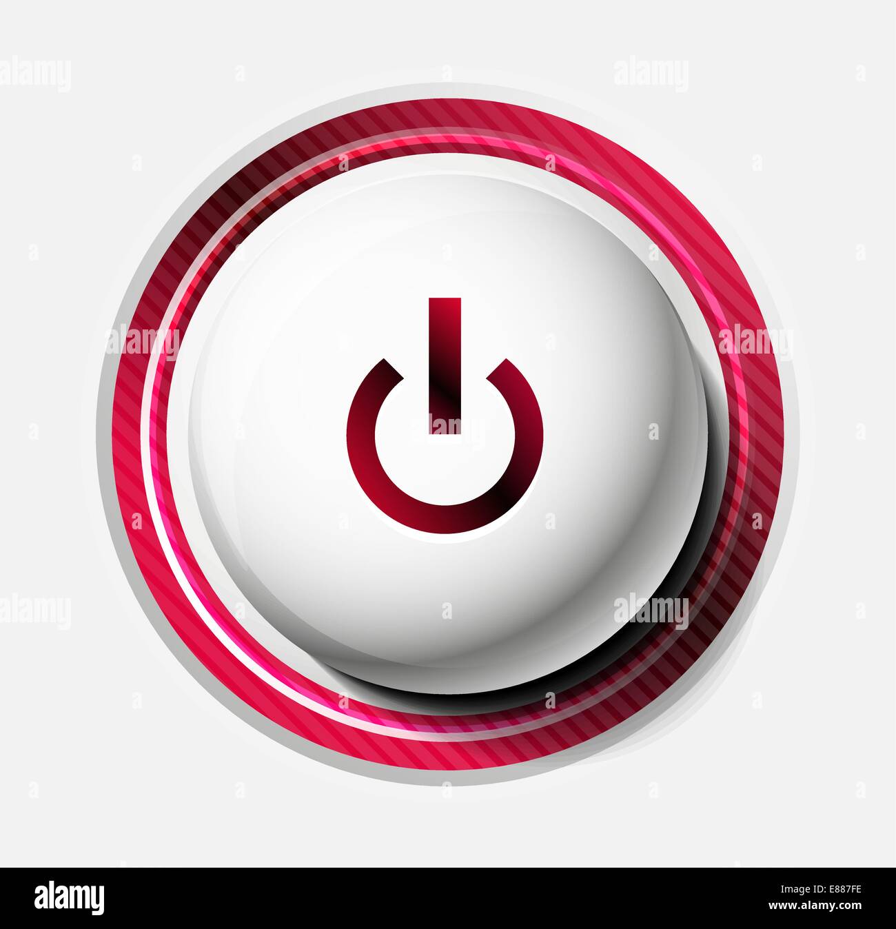 Red glowing power switch Stock Vector Images - Alamy