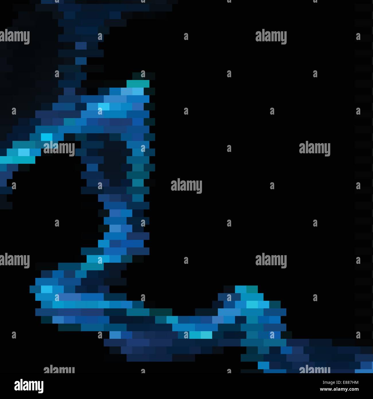 Bended blue line made of blue bricks Stock Vector Image & Art - Alamy