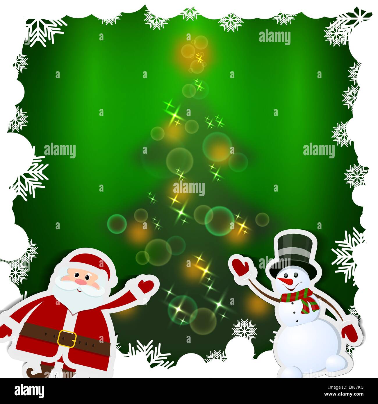 Paper toy santa snowman Stock Vector Images - Alamy