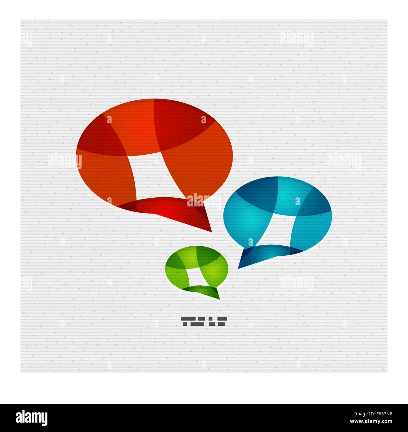 Modern paper design chat vector concept Stock Vector Image & Art - Alamy