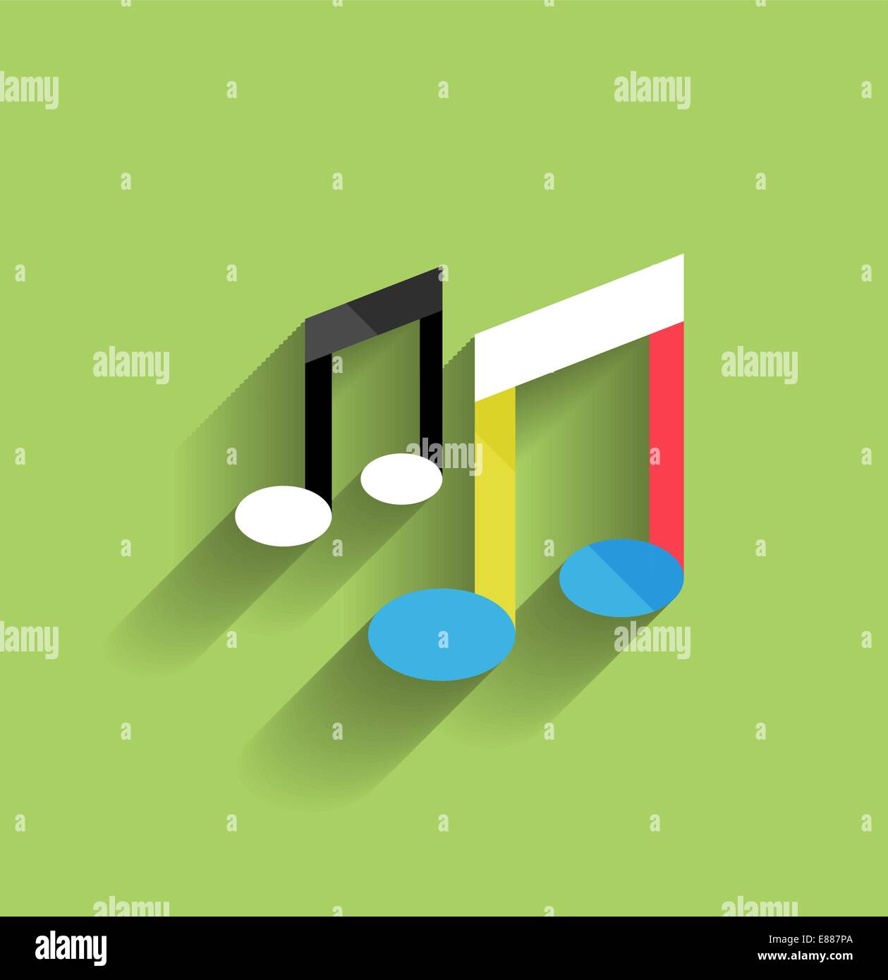 Vector music icon flat modern design Stock Vector Image & Art - Alamy