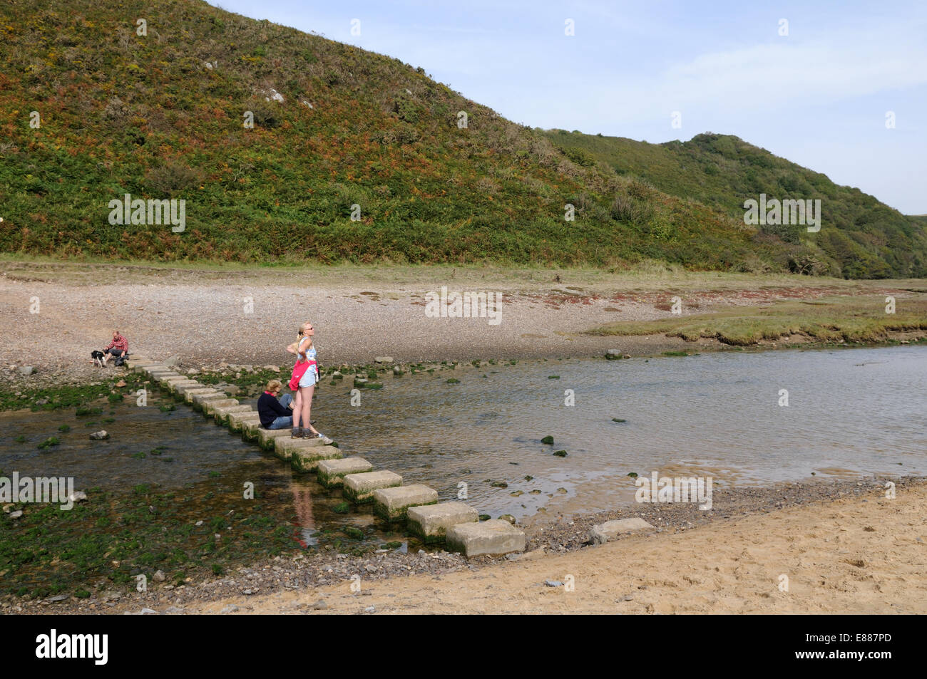 Pennard pill stepping stones hi-res stock photography and images - Alamy