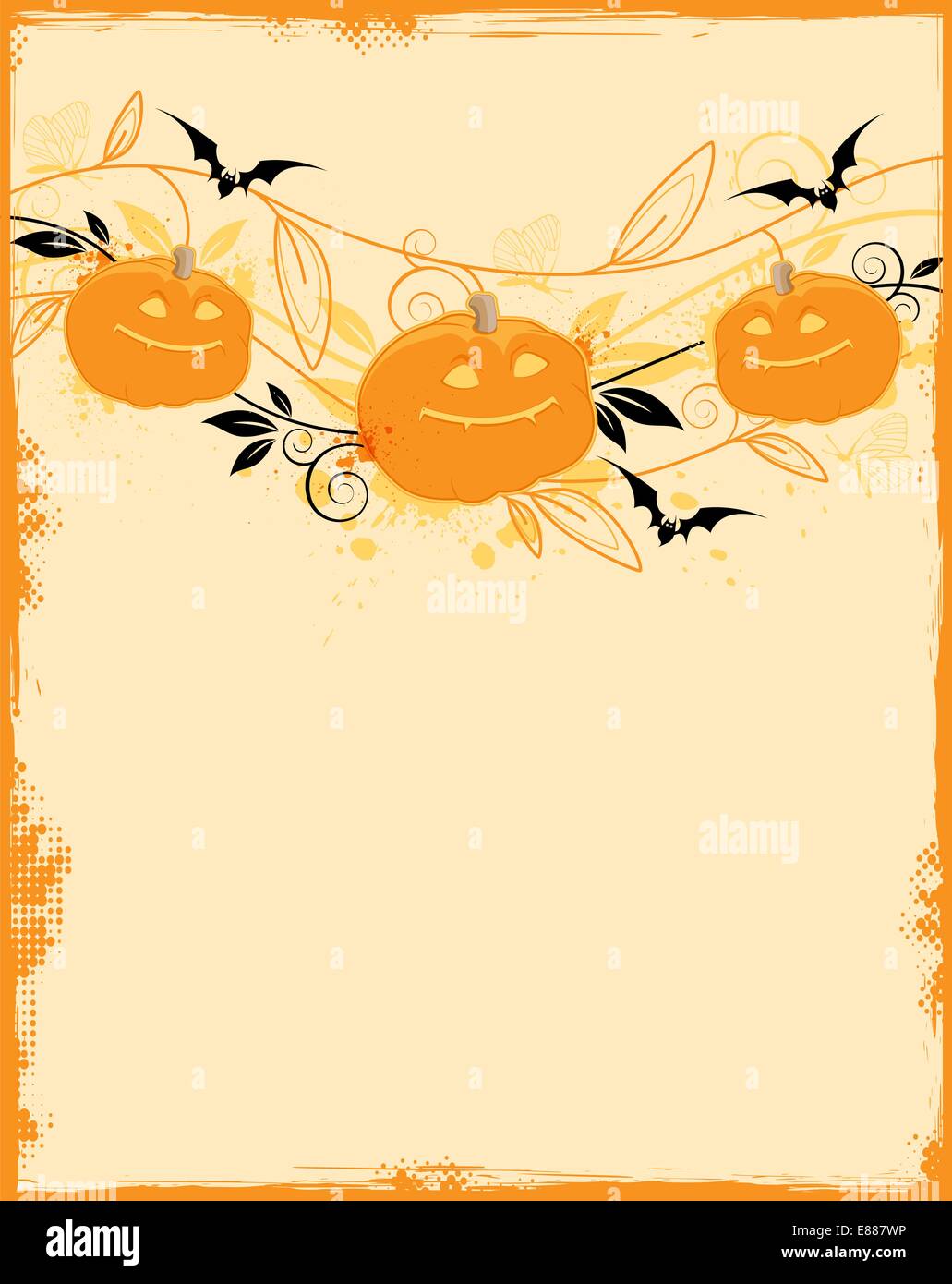 Orange halloween background Stock Vector Images - Alamy