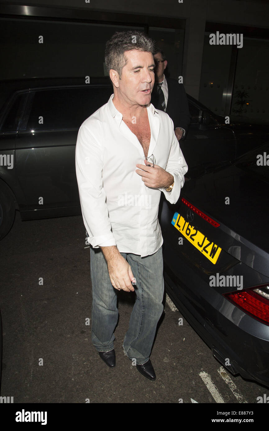 Celebrities including Simon Cowell and Lauren Silverman at Jason Gale's ...