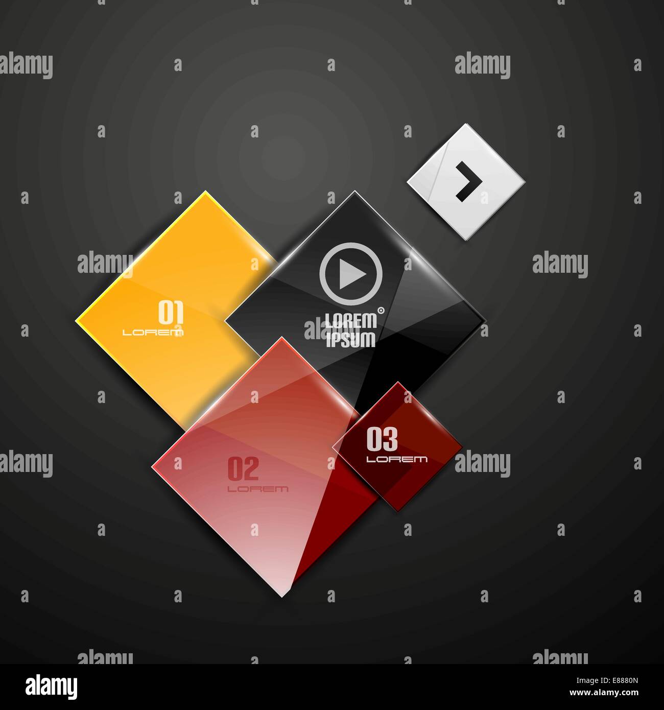 Square infographics business template Stock Vector Image & Art - Alamy