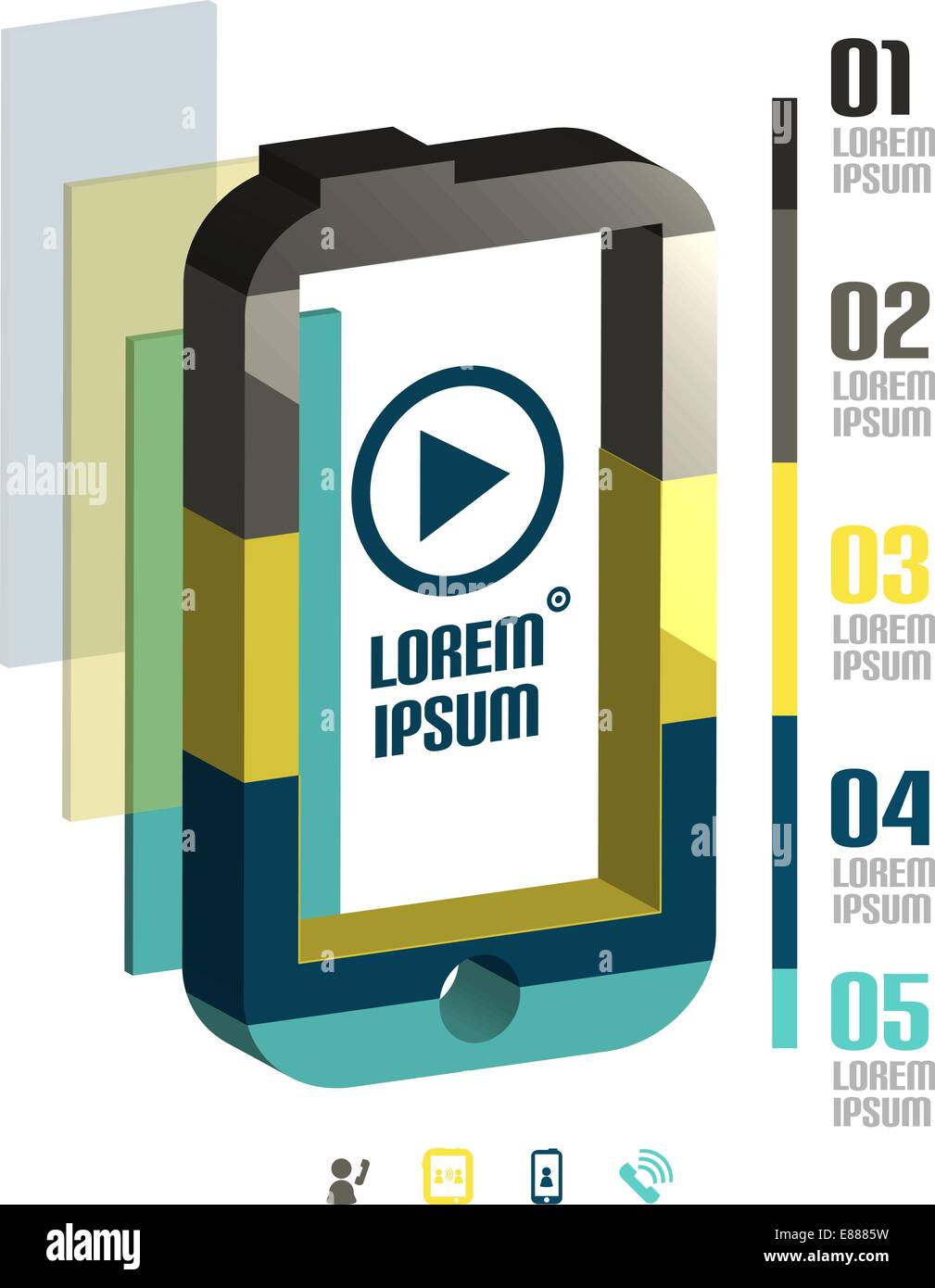 Modern minimal mobile phone infographic Stock Vector Image & Art - Alamy