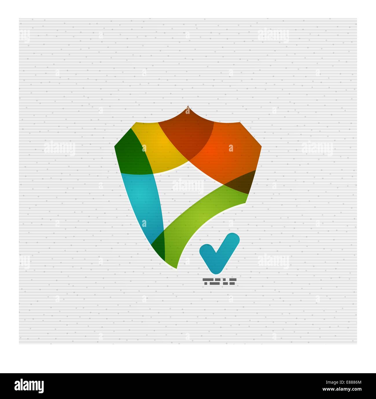 Colorful paper shield modern vector design Stock Vector Image & Art - Alamy