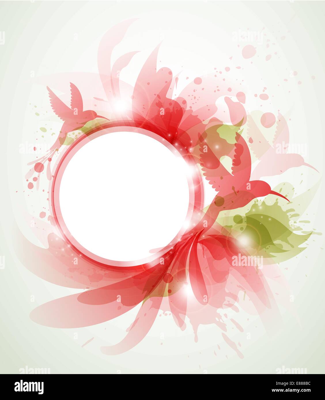 Abstract vector background with red bird Stock Vector Image & Art - Alamy