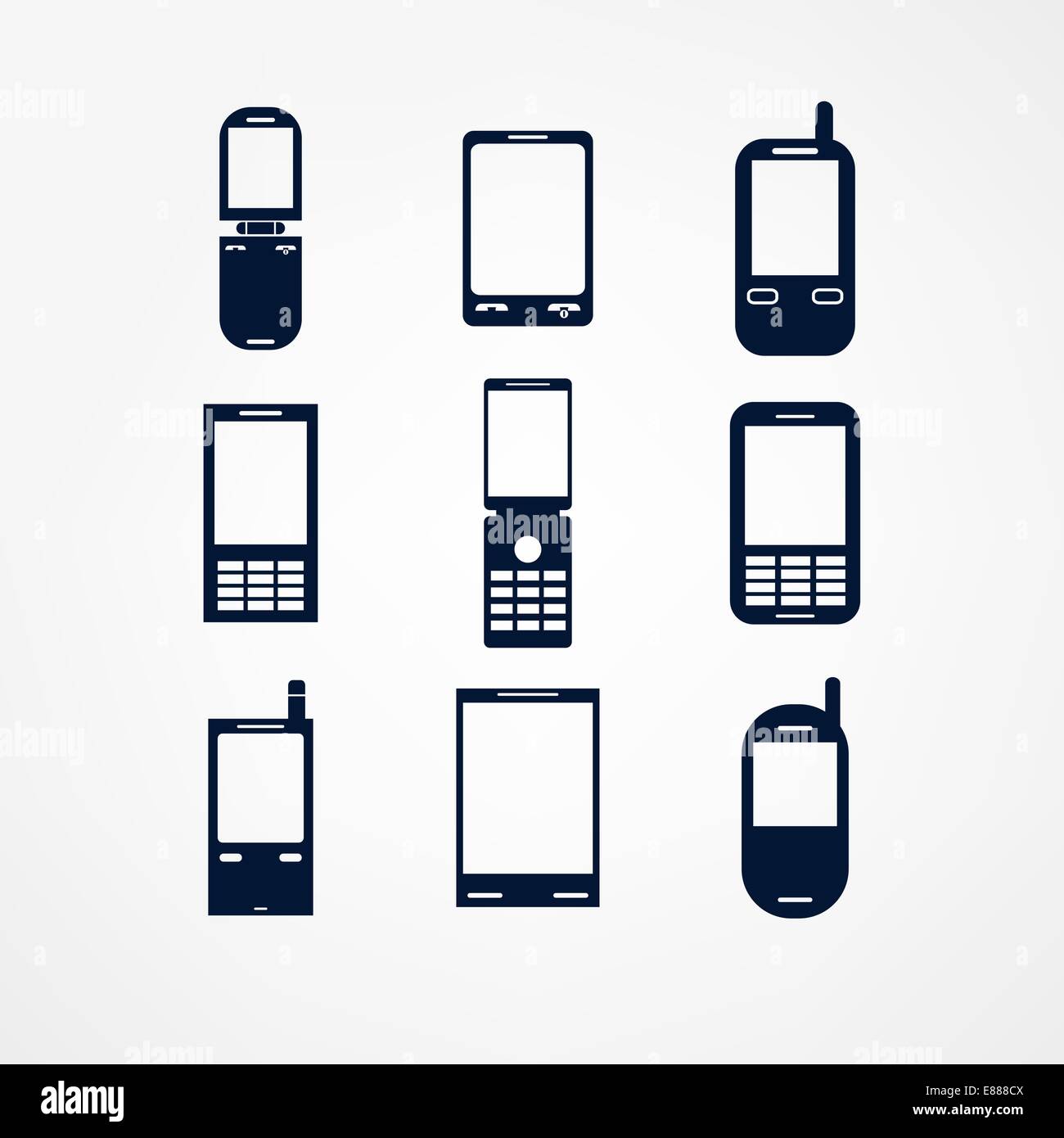 Mobile Phones icons Stock Vector Image & Art - Alamy