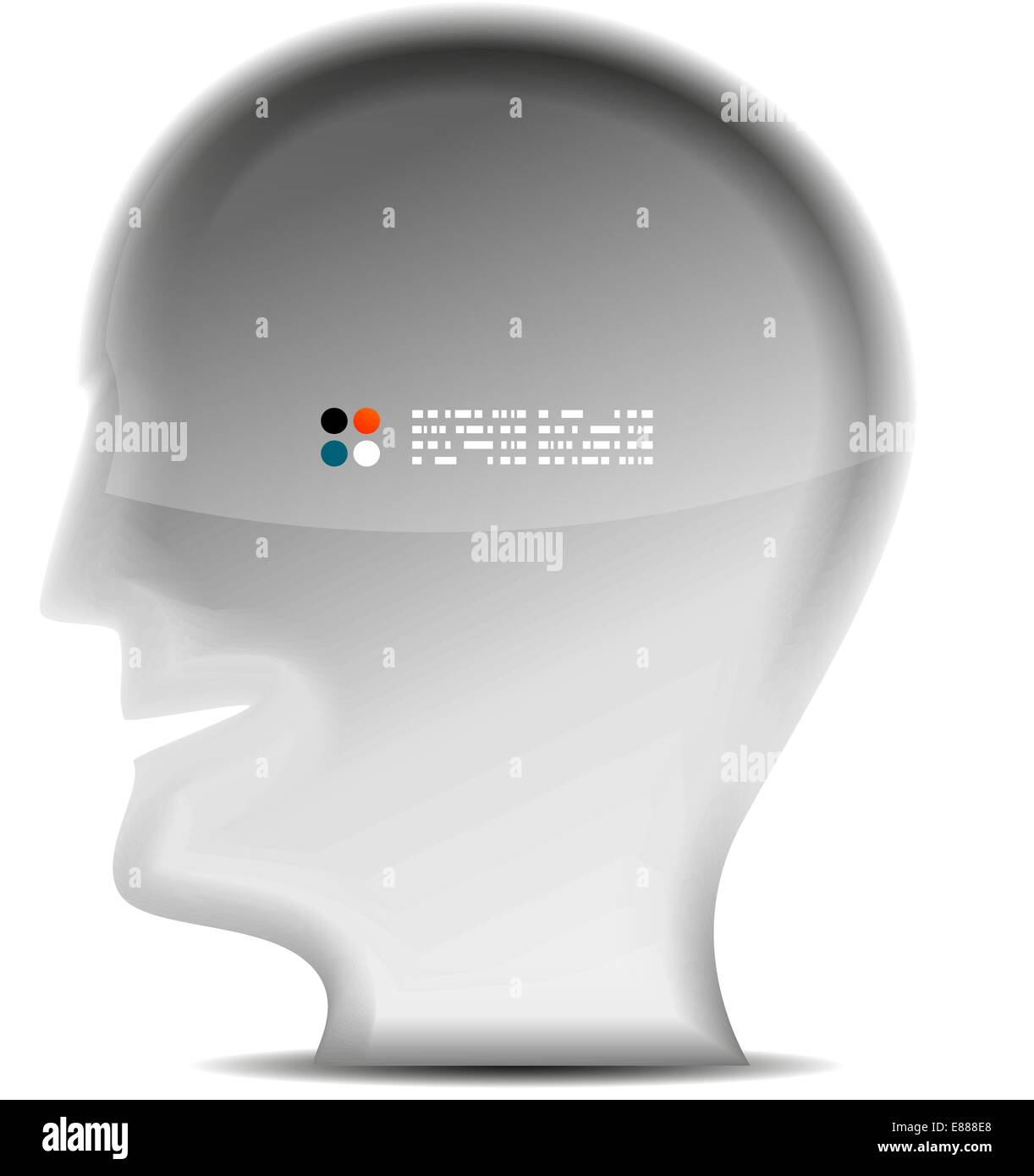 3d vector white head person concept Stock Vector Image & Art - Alamy