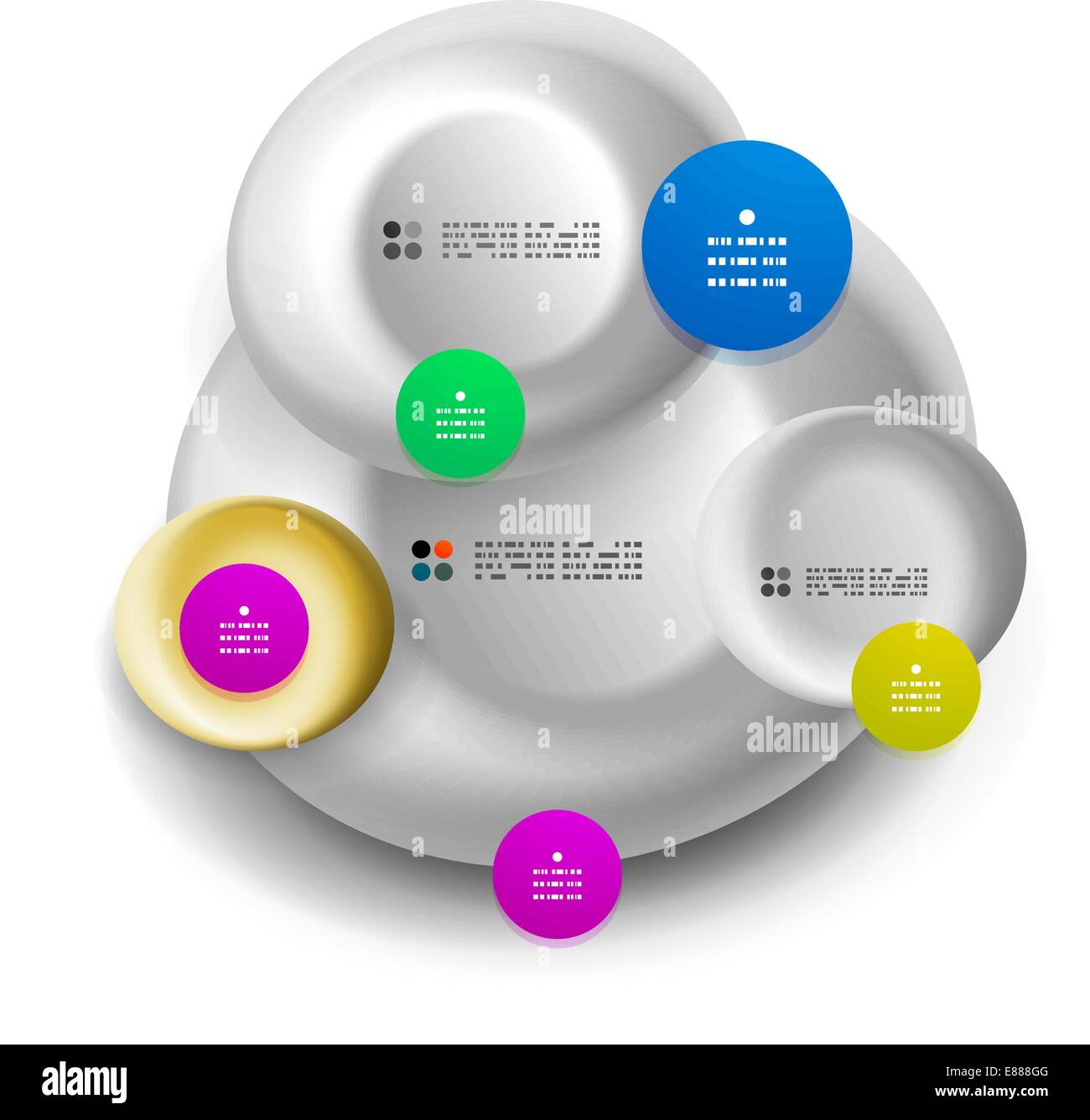 Vector white 3d round shapes banner Stock Vector Image & Art - Alamy