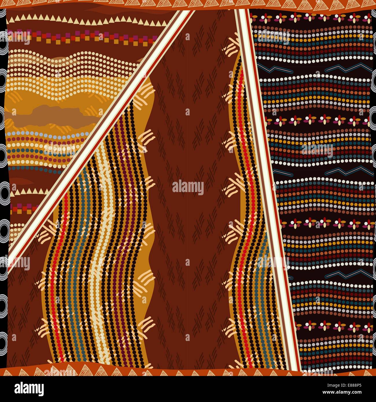 African folk art painting Stock Vector Images - Alamy