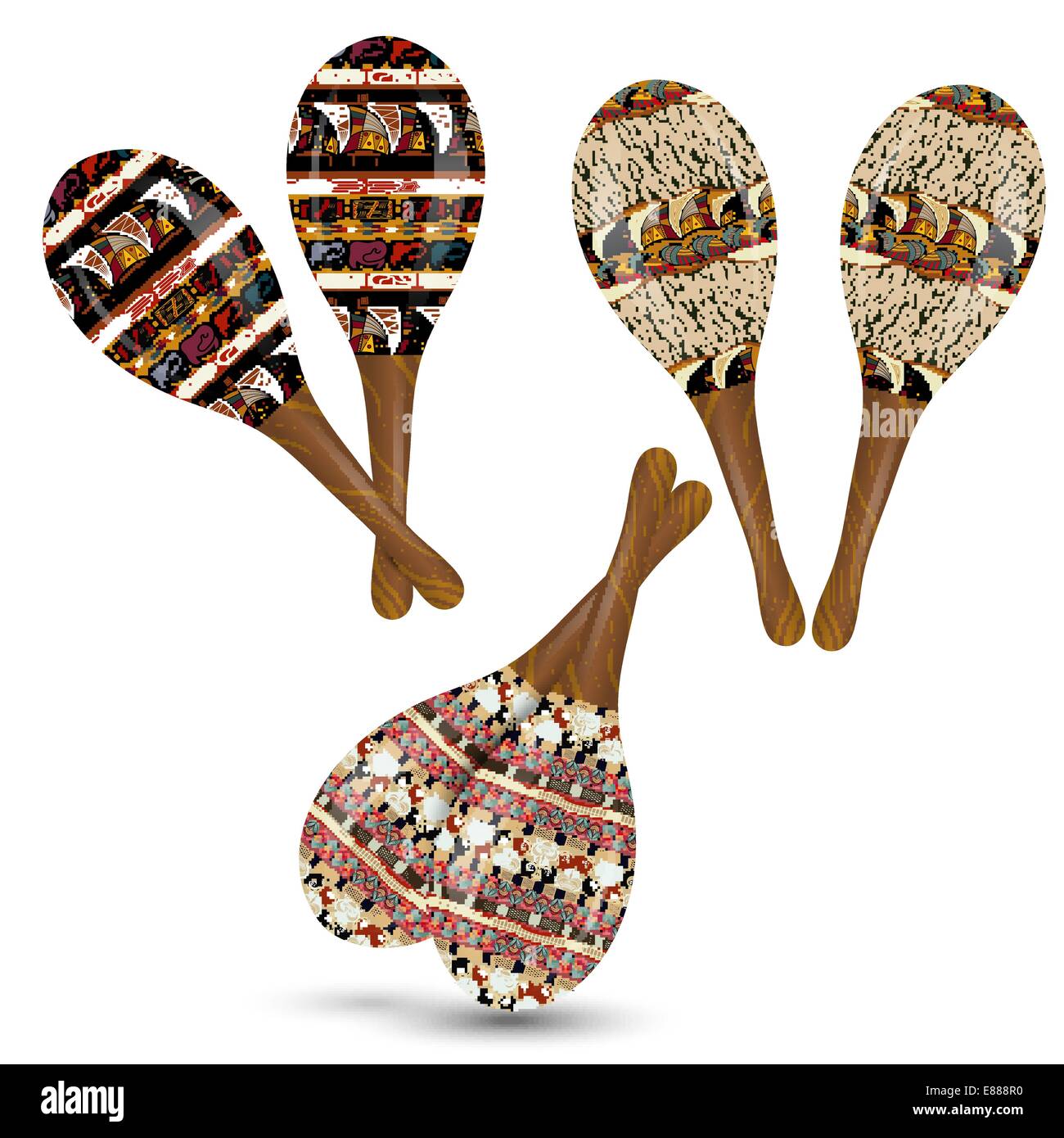 Set of maracas on a white background Stock Vector Image & Art - Alamy