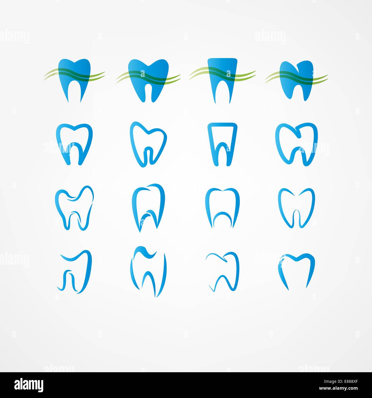 tooth icon set Stock Vector Image & Art - Alamy