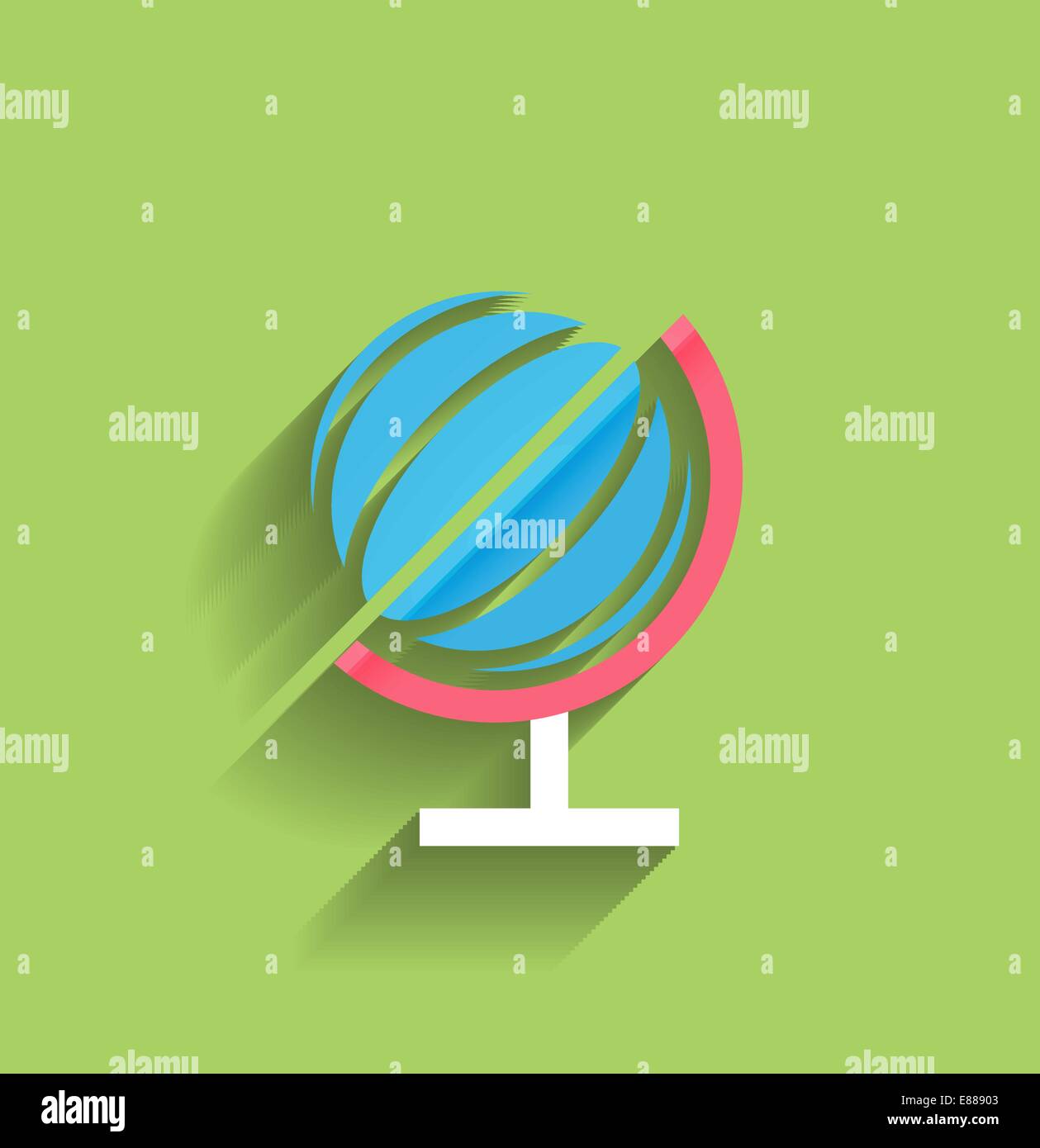 School globe vector flat design Stock Vector Image & Art - Alamy